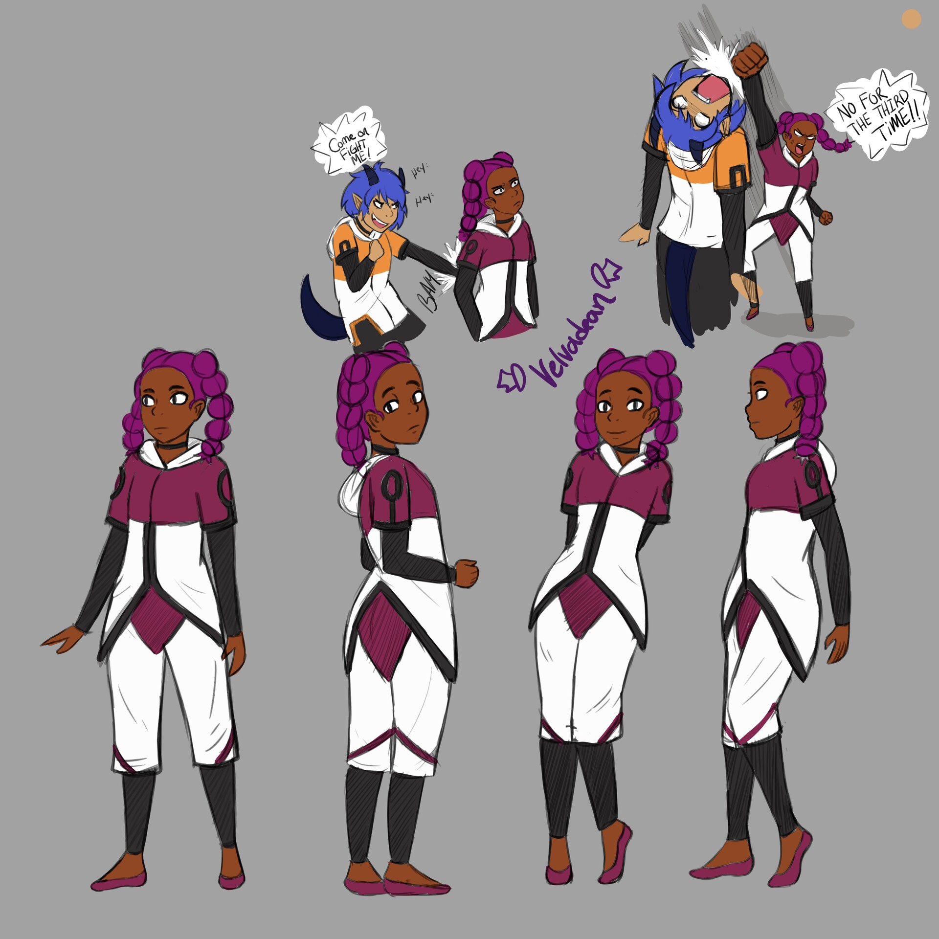 ArtStation - kid Momo turnaround