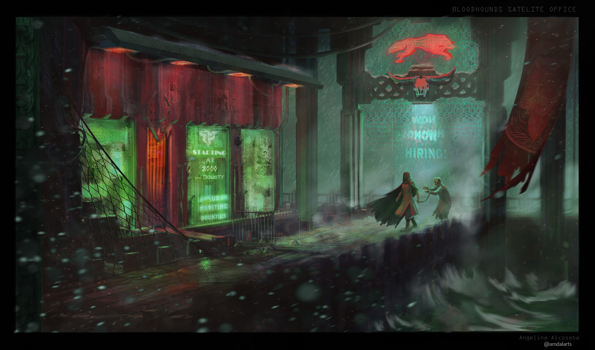 ArtStation - Norse-Inspired Cyberpunk: Maritime Bounty Hunter's Office