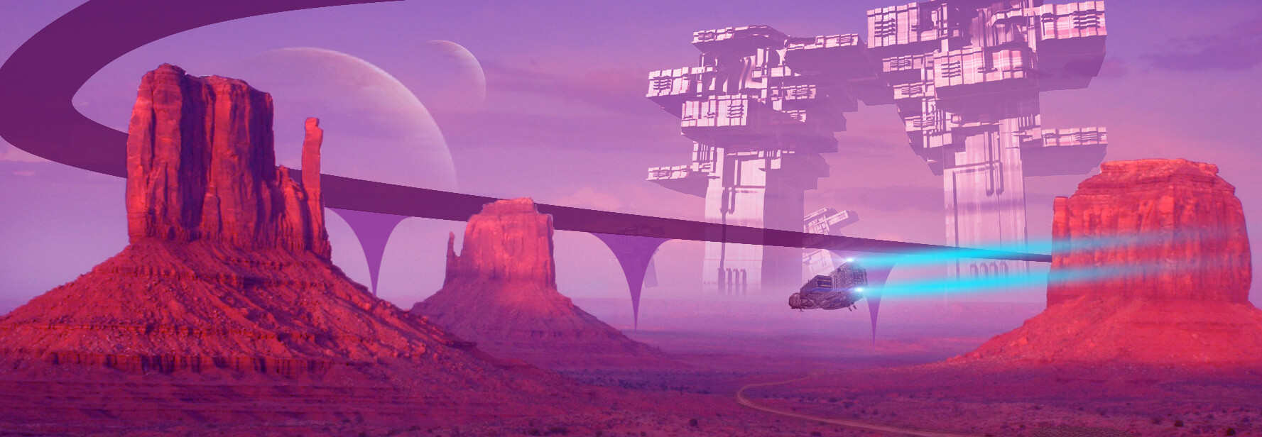 ArtStation - Epic Fantasy Desert Sci-fi Station