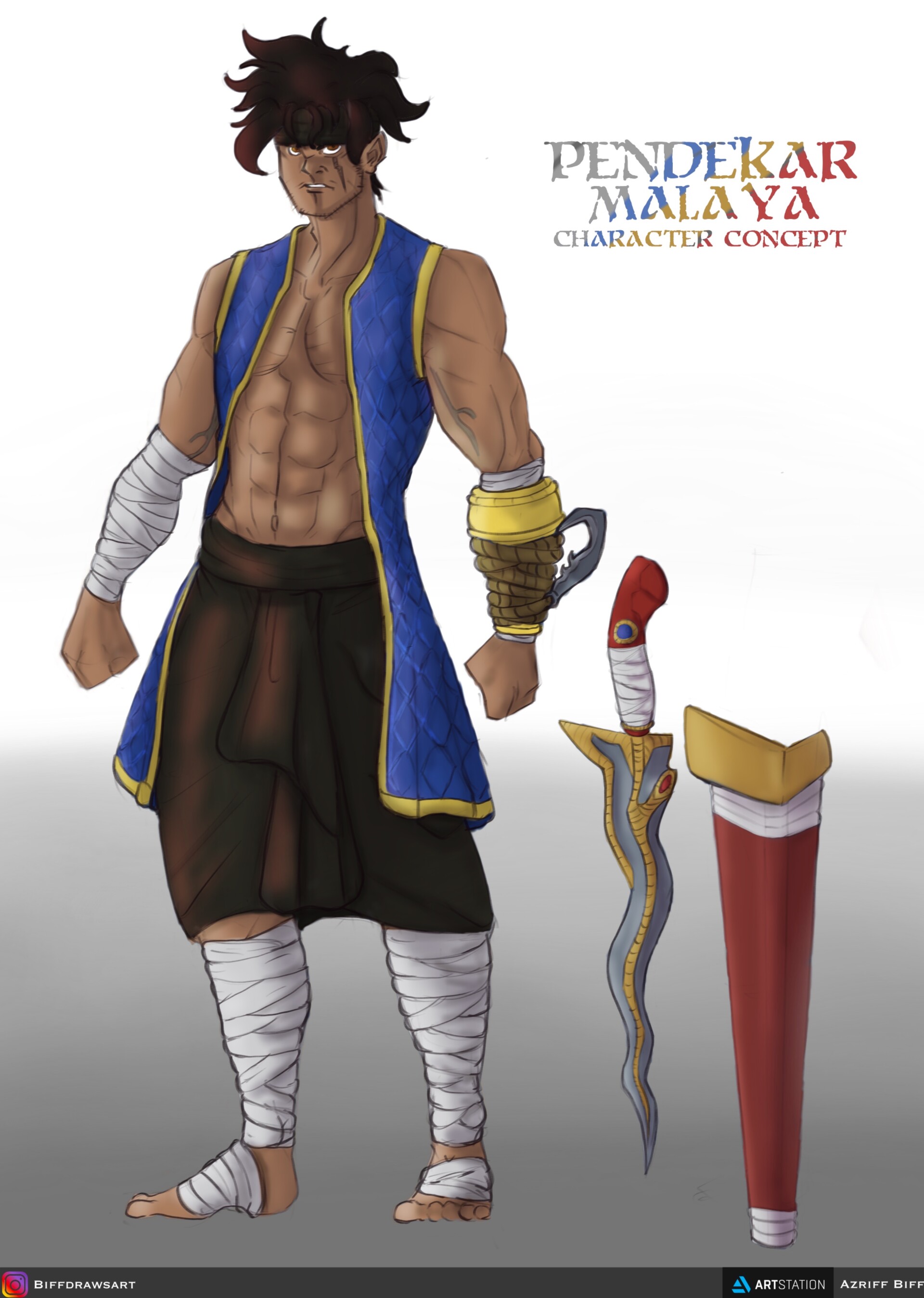 ArtStation - Character concept: Pendekar Malaya
