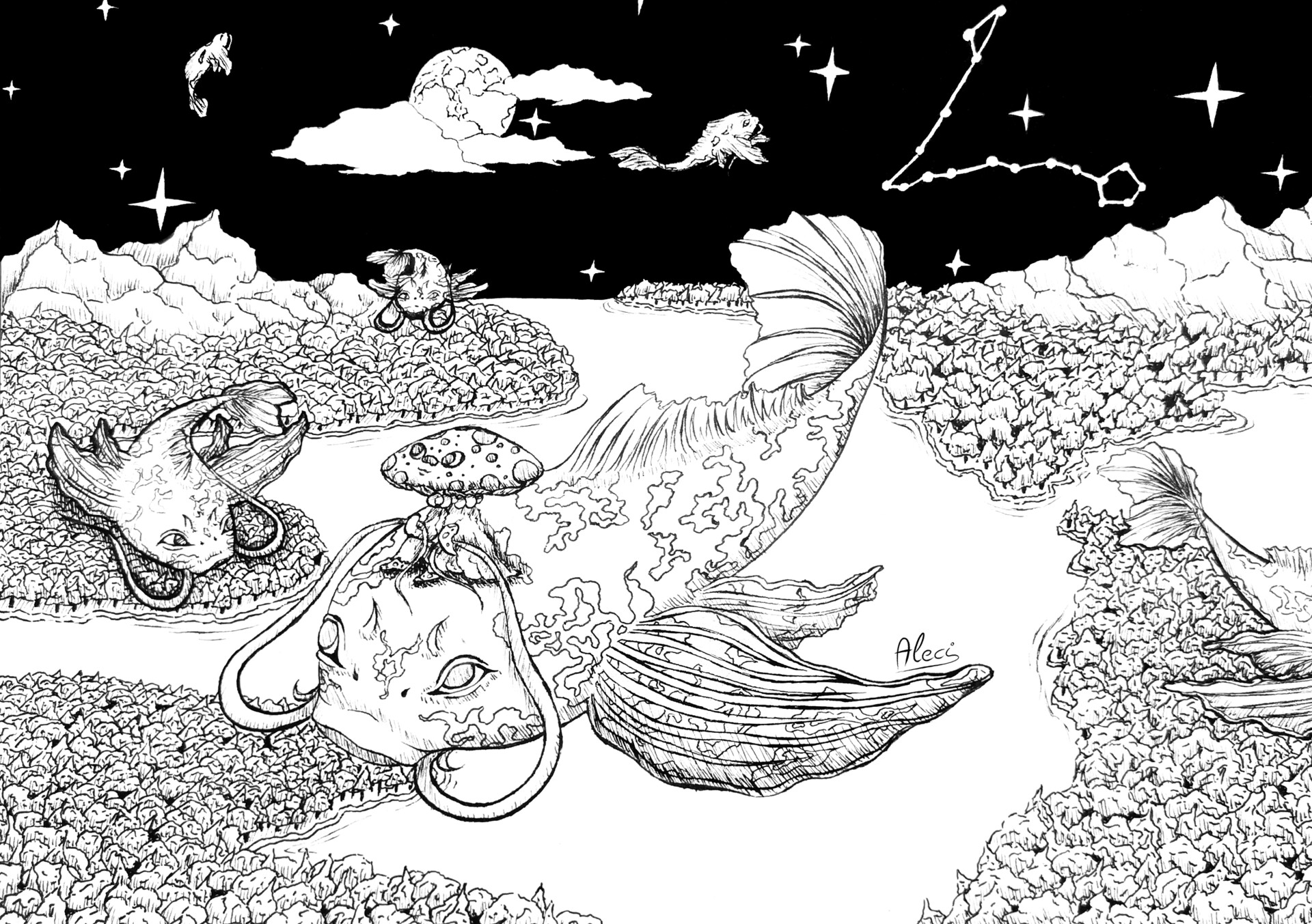 ArtStation - 01 - Fish (Inktober 2020)