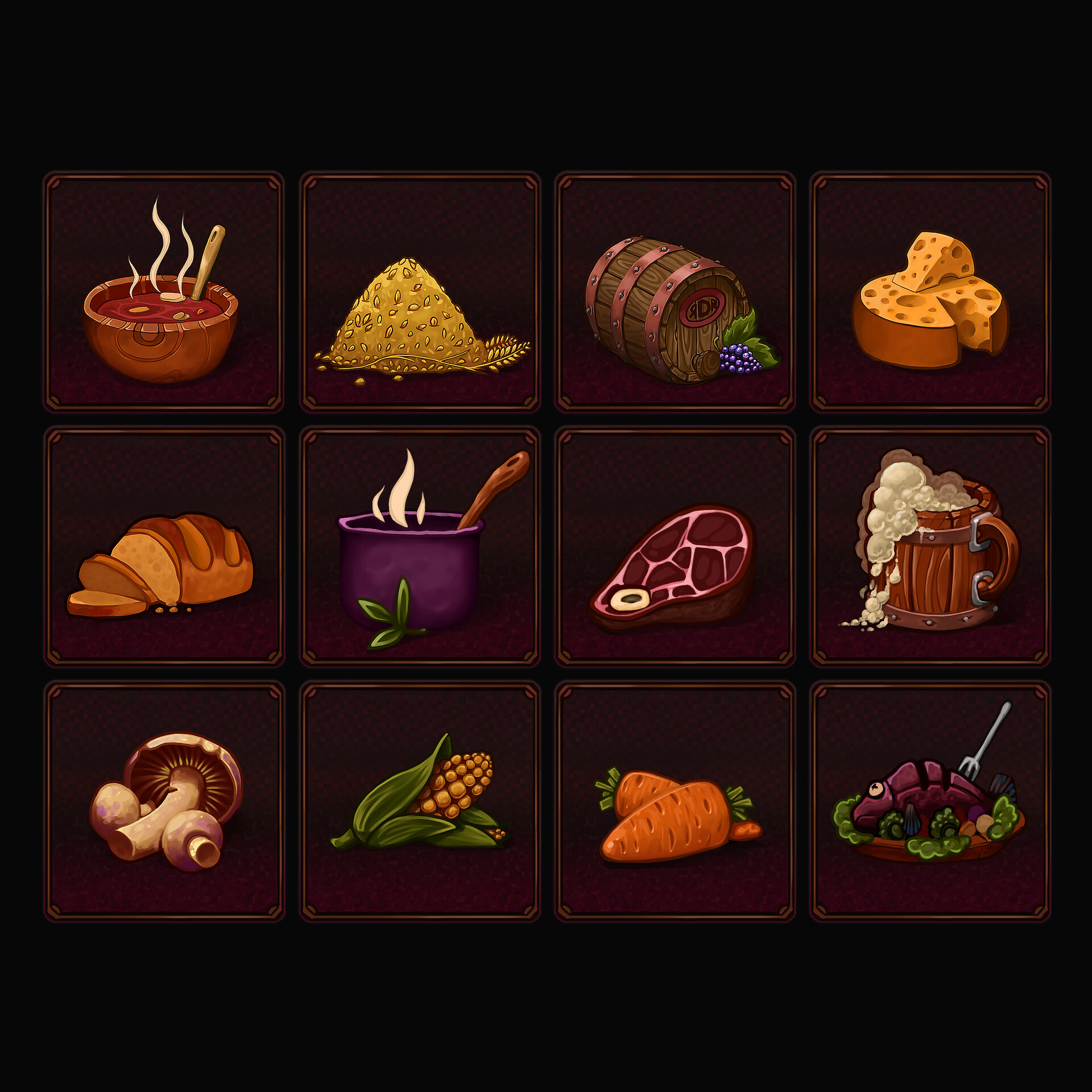 ArtStation - Food icons