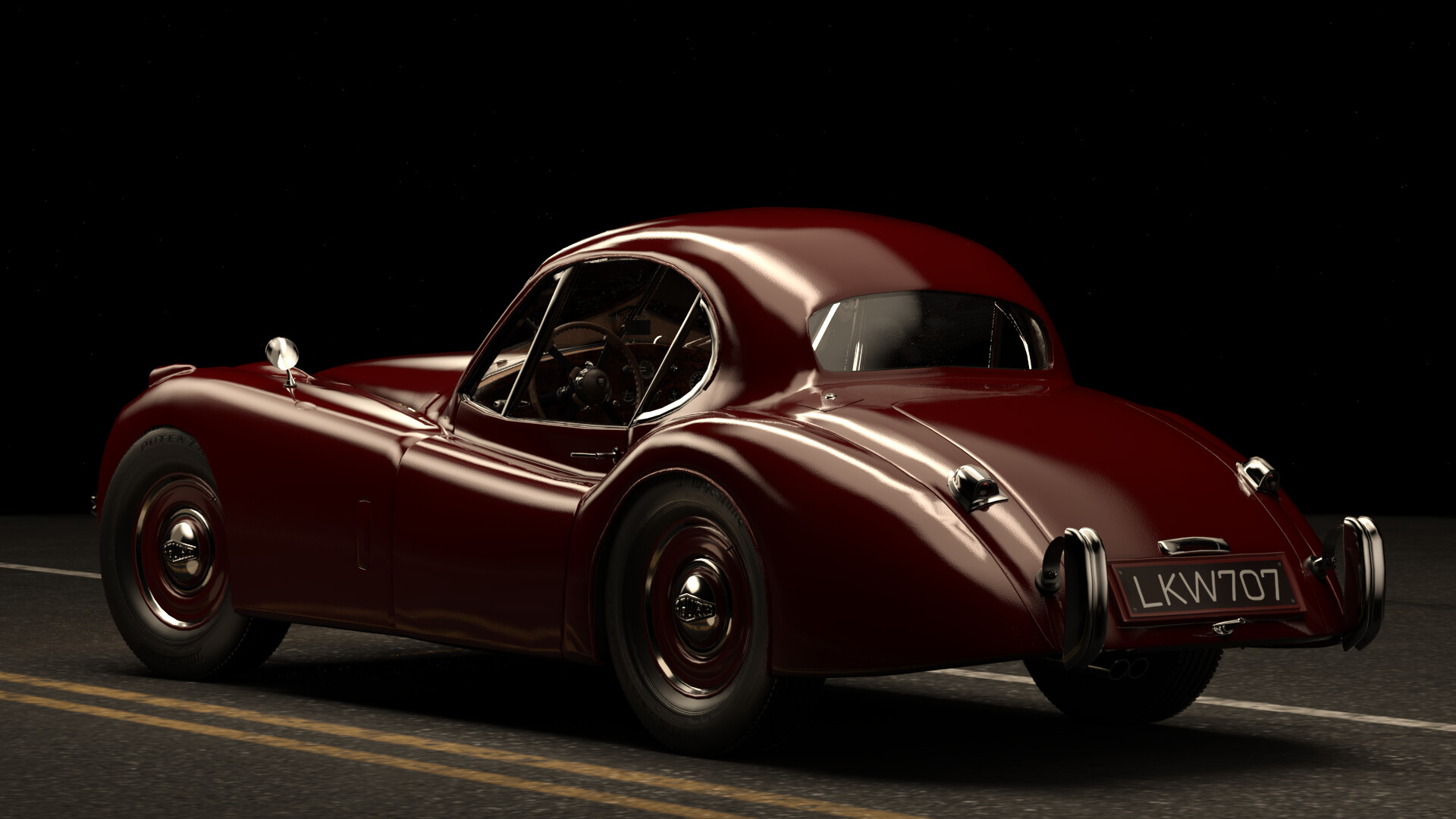 ArtStation - Jaguar XK 120 fhc (Fixed Head Coupe)
