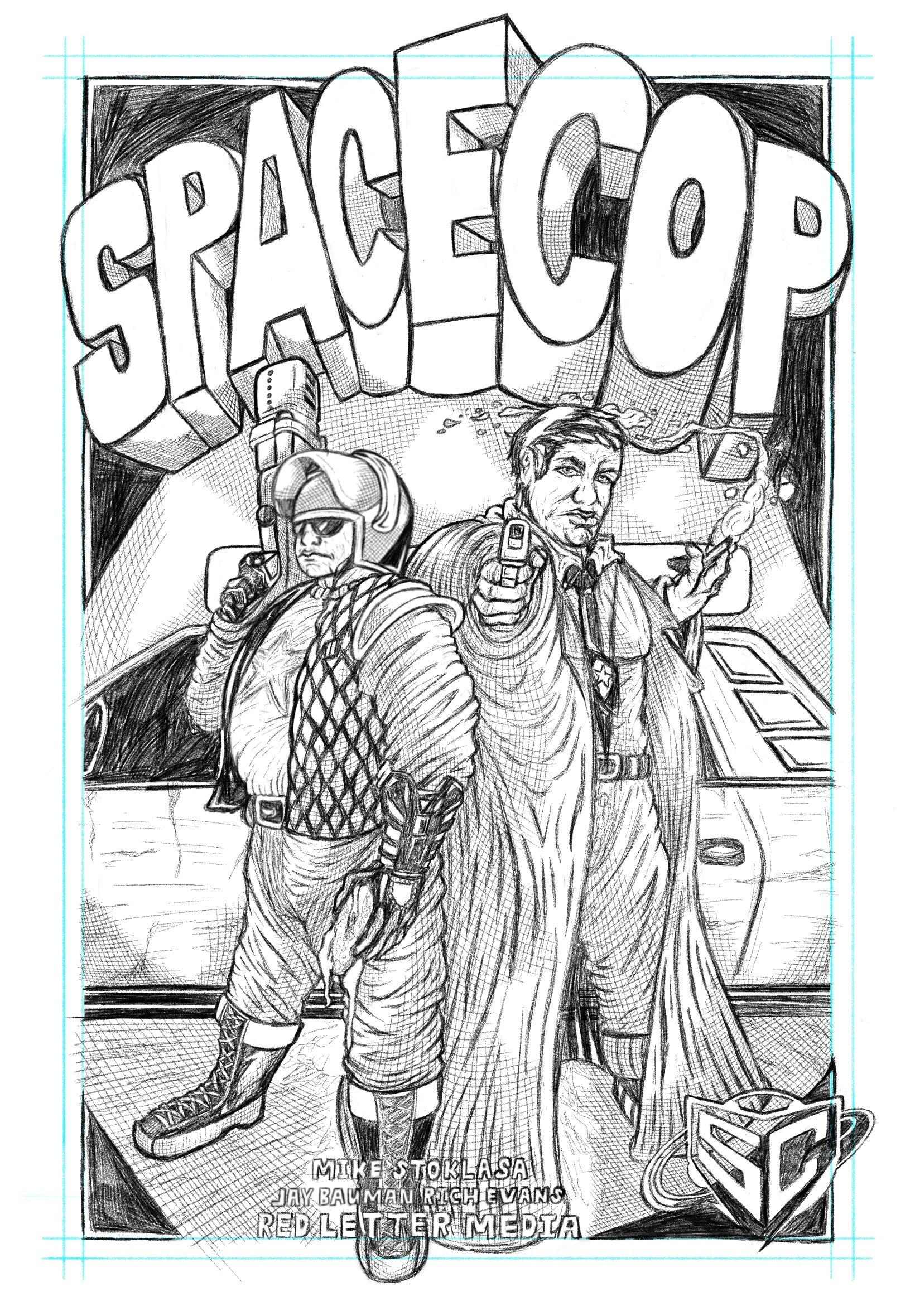 ArtStation - REDLETTERMEDIA Space Cop (2016) movie pencil comic art