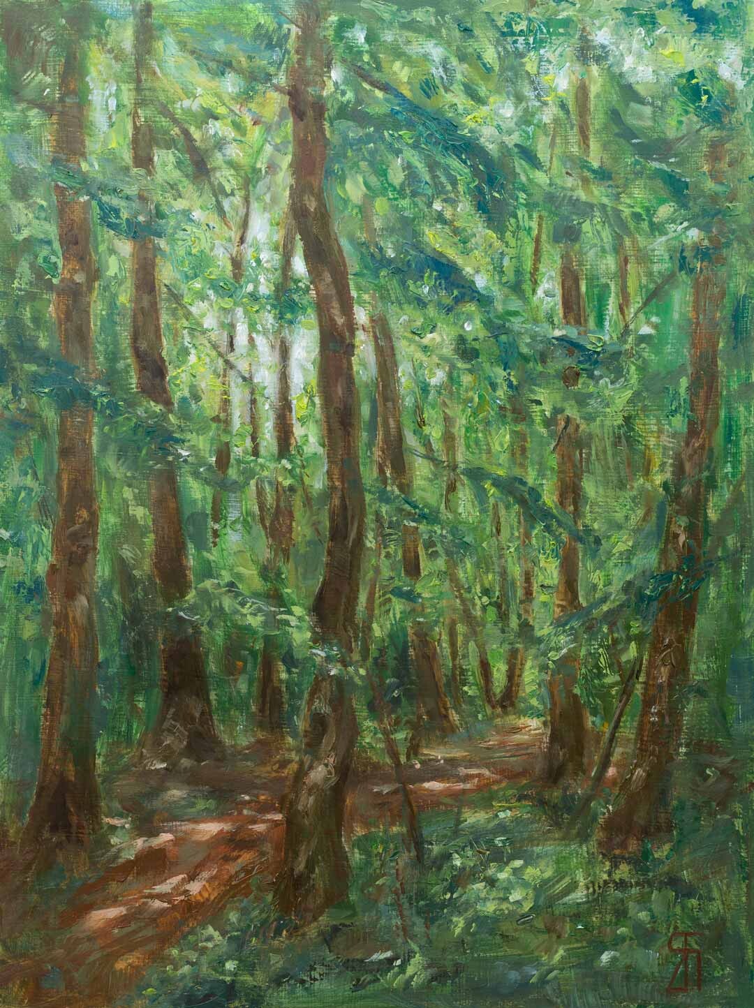 ArtStation - Through the undergrowth (Oil)