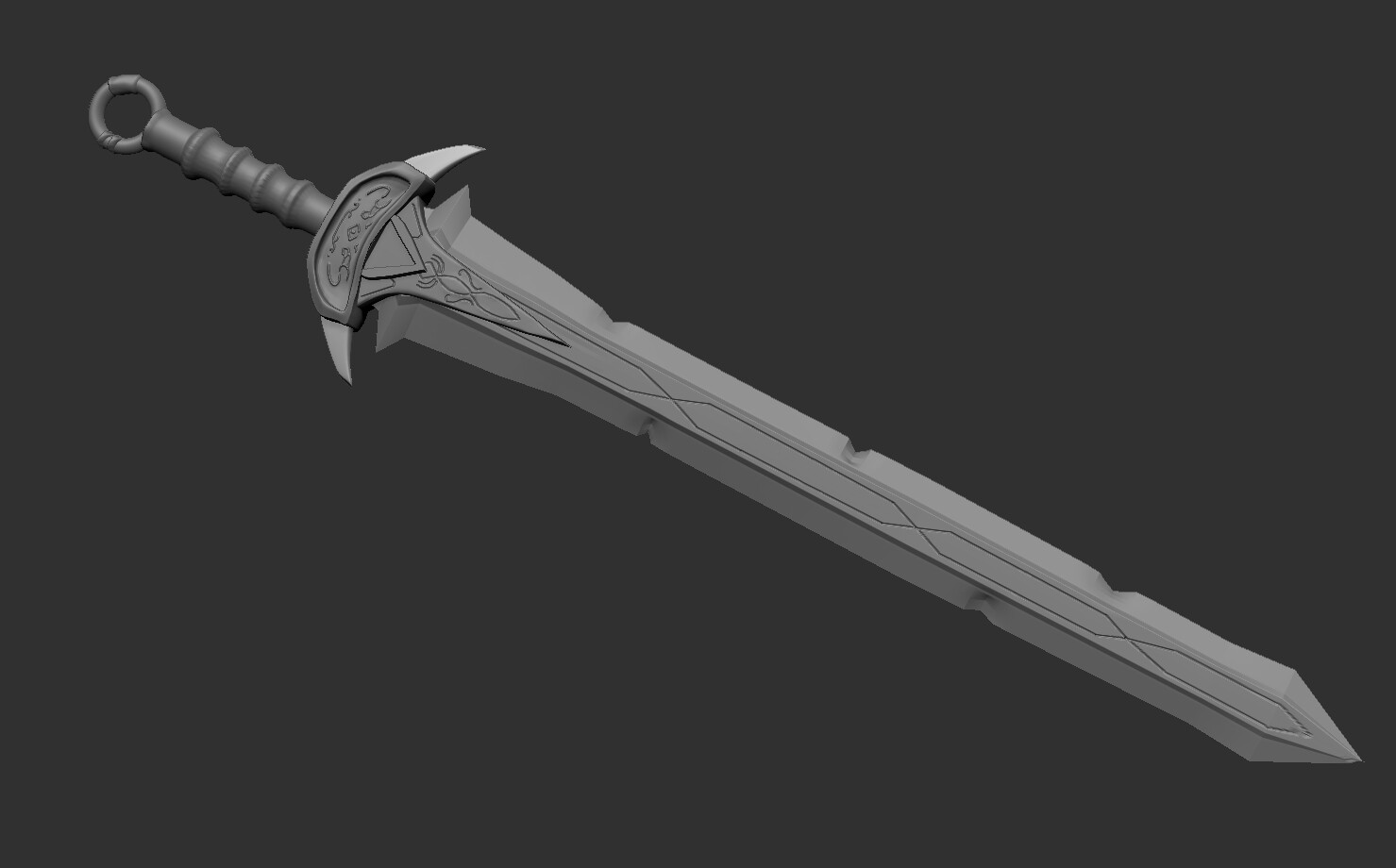 ArtStation - Ringed Two handed sword