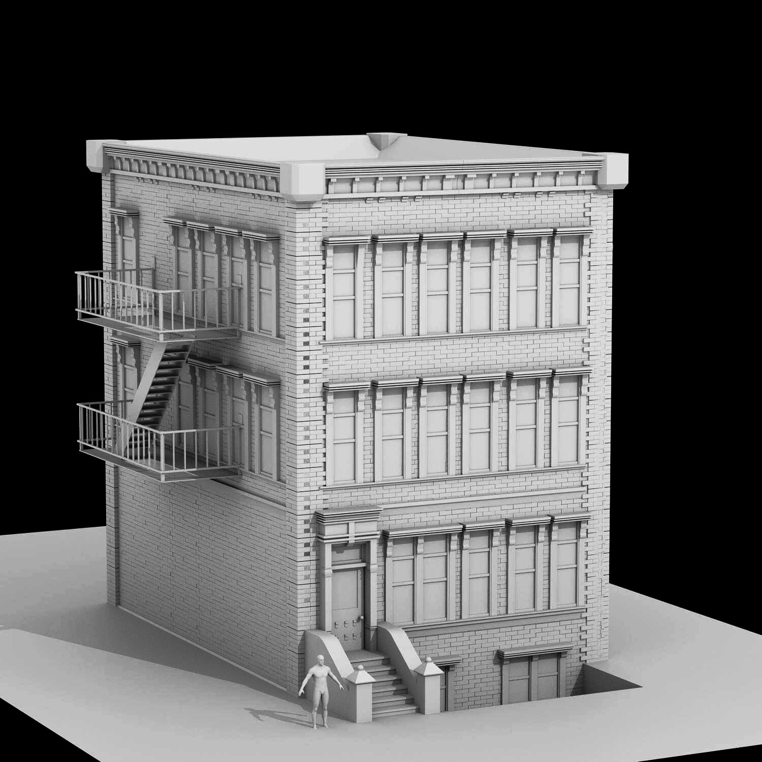 ArtStation - New York Style Apartment Building