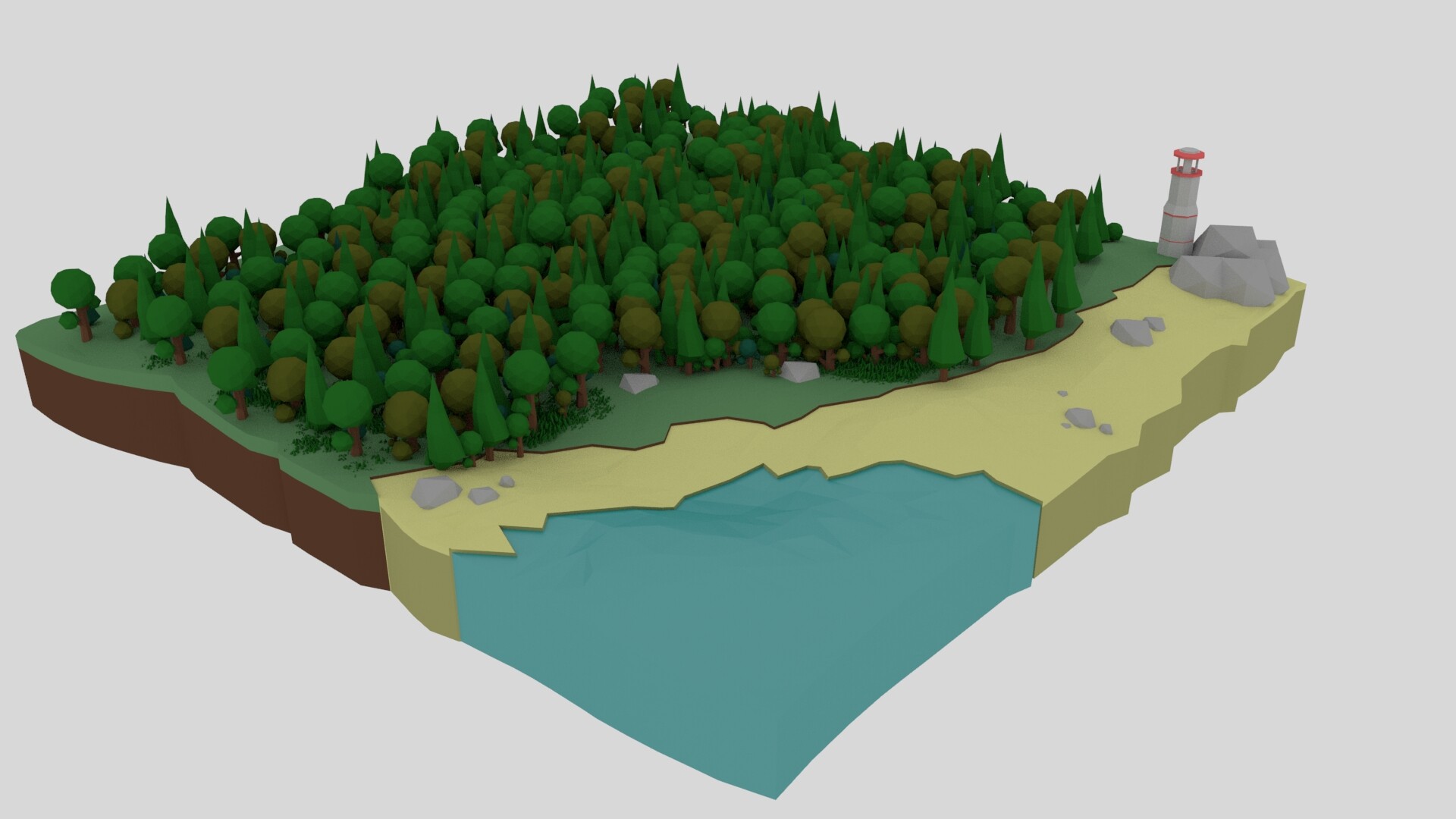 ArtStation - Ultra Low Poly terrain