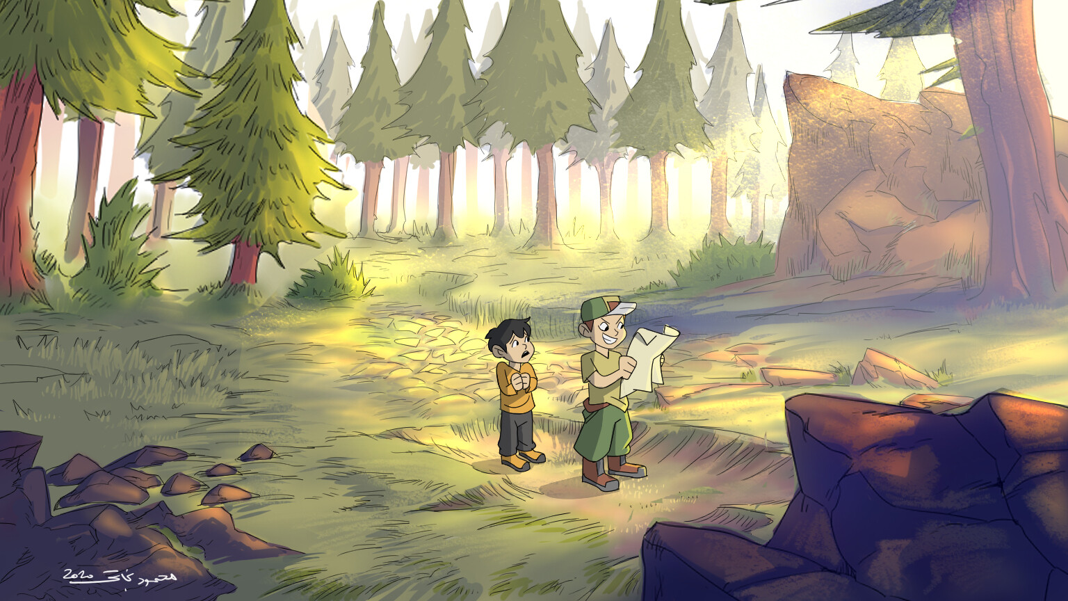 ArtStation - forest adventure layout