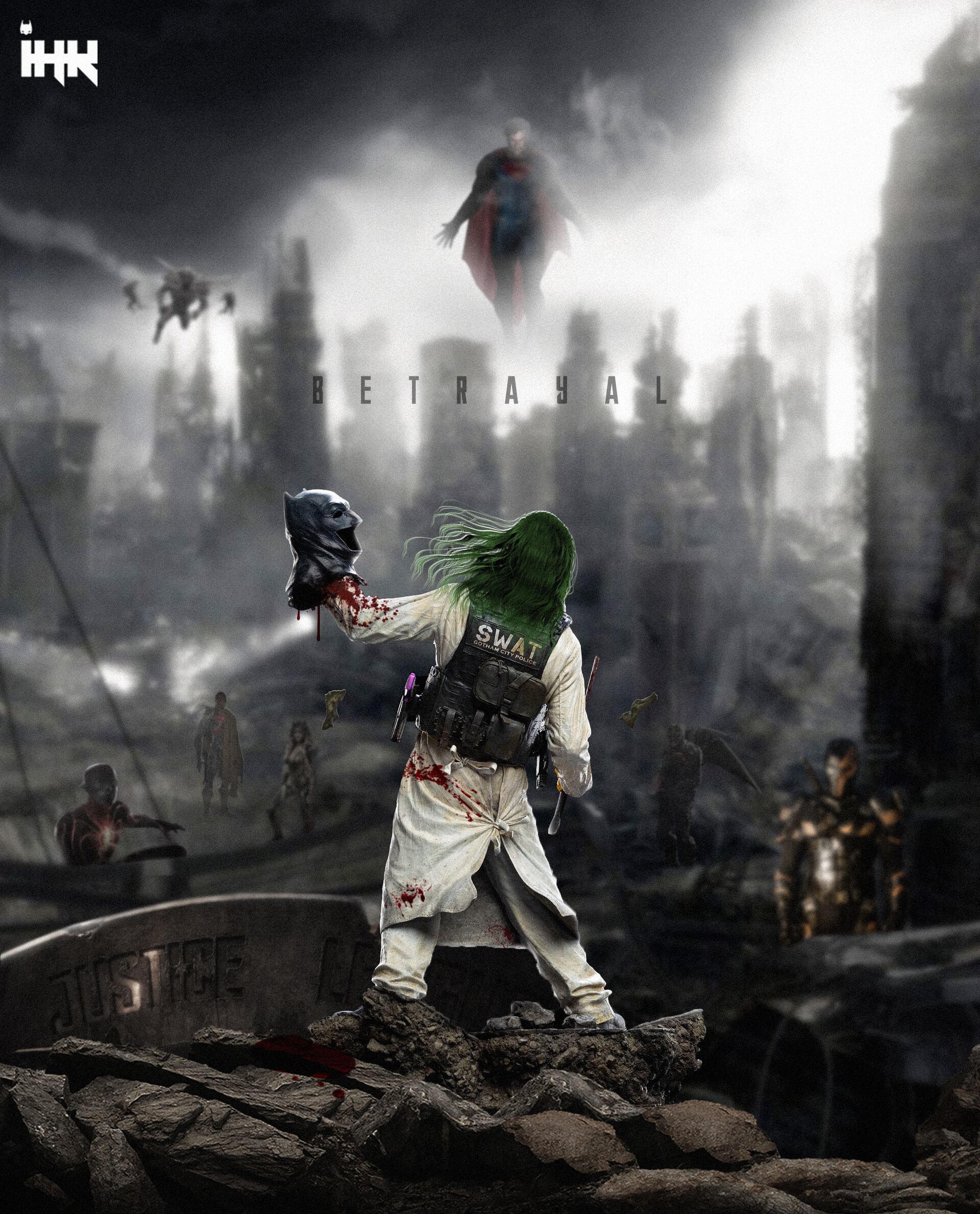 ArtStation - Joker takes down the Batman. #AlternateTimeline