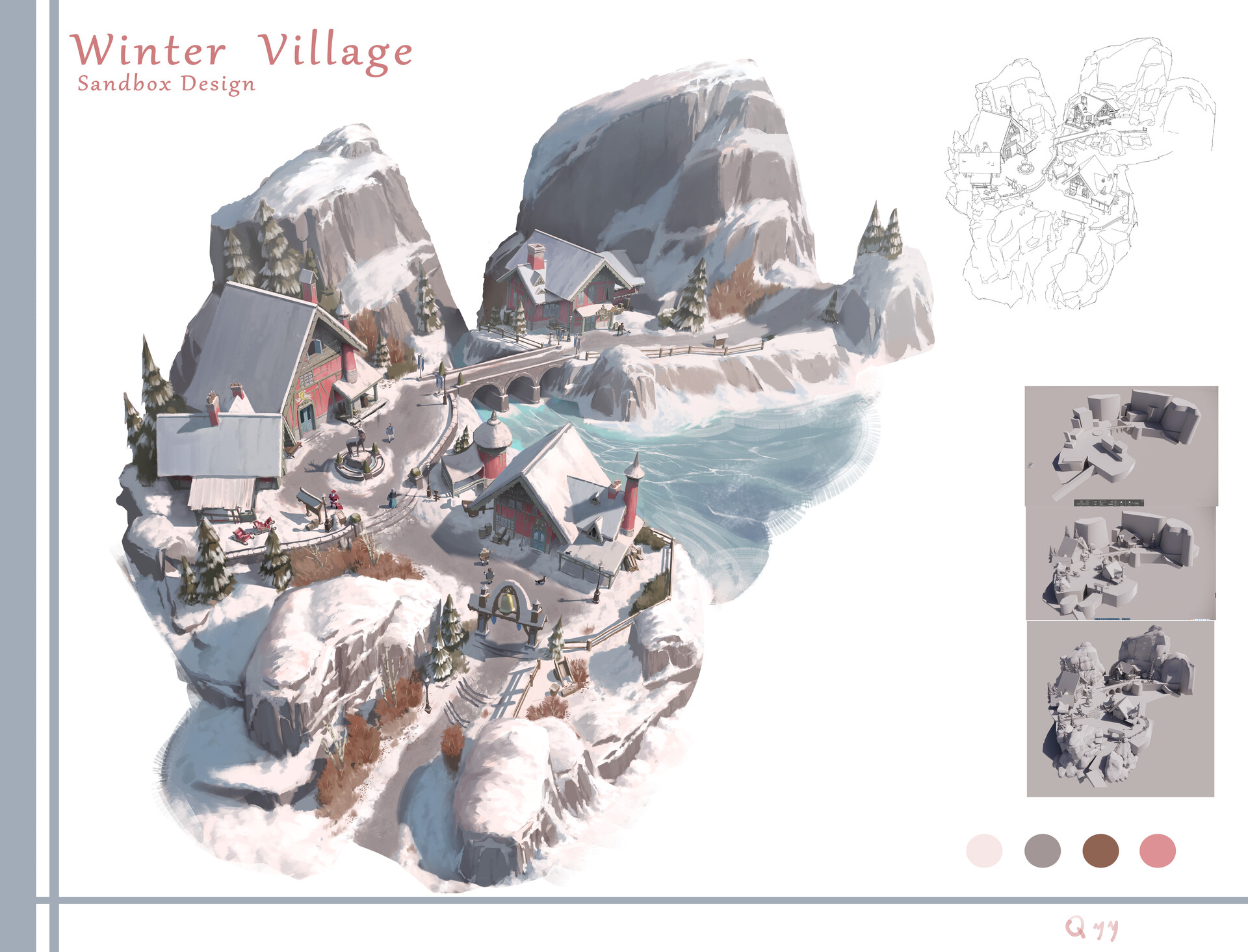 ArtStation - 《 Winter Village