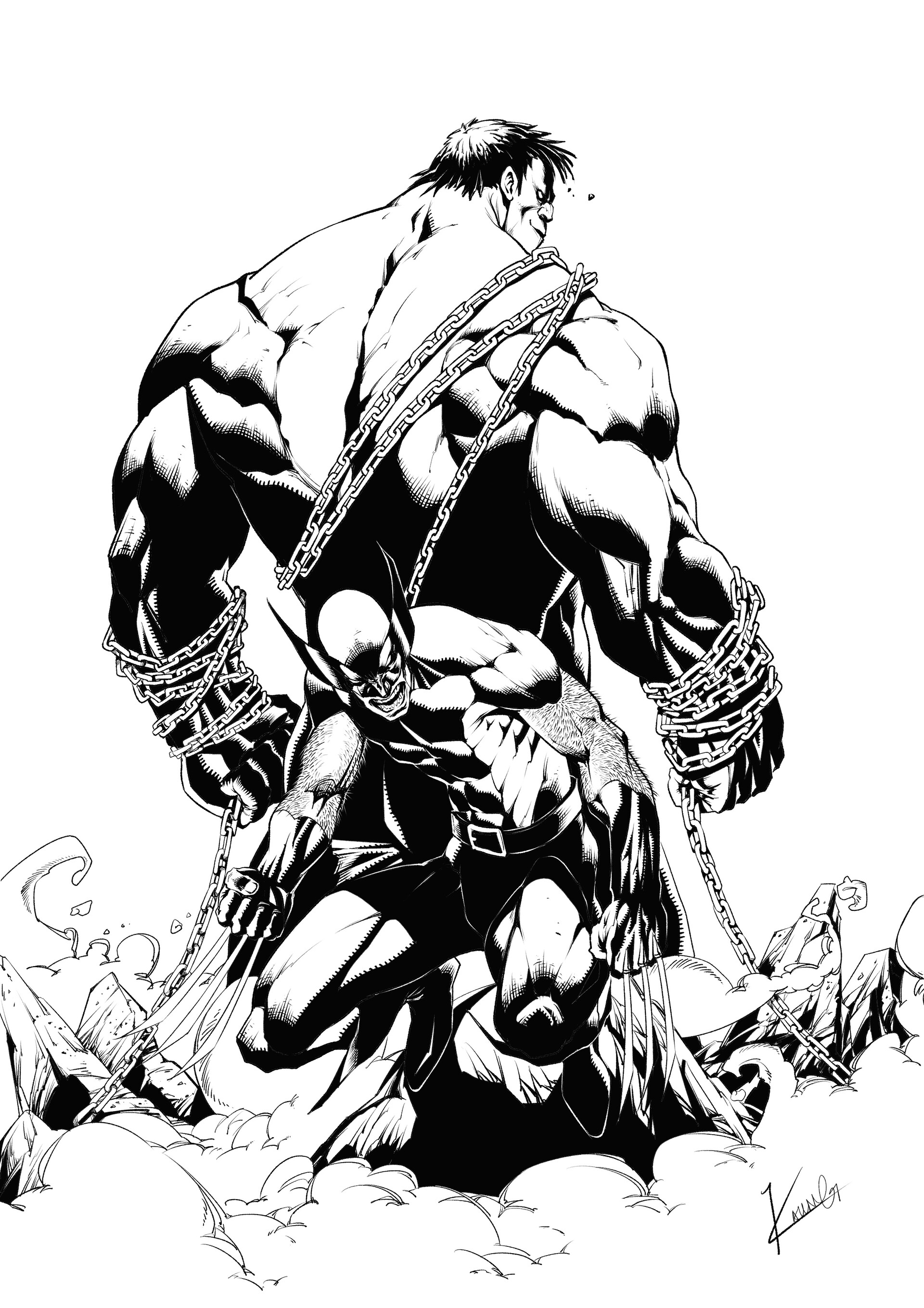 ArtStation - Hulk & Wolverine