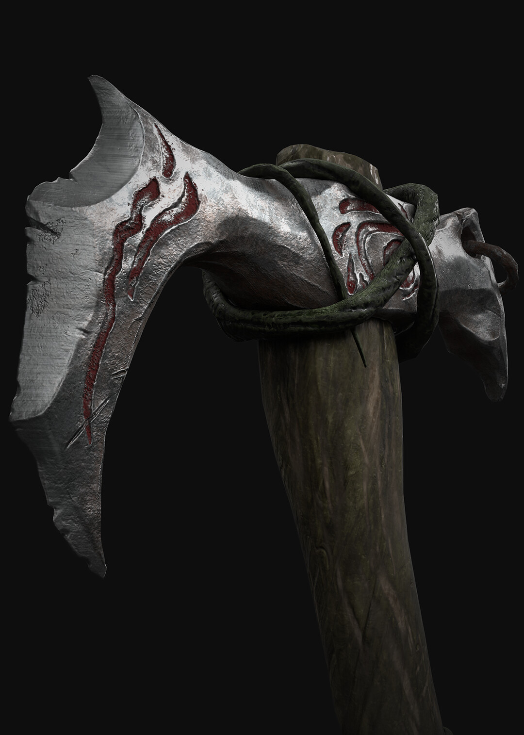 ArtStation - Tribal Orc Axe - Concept Sculpt
