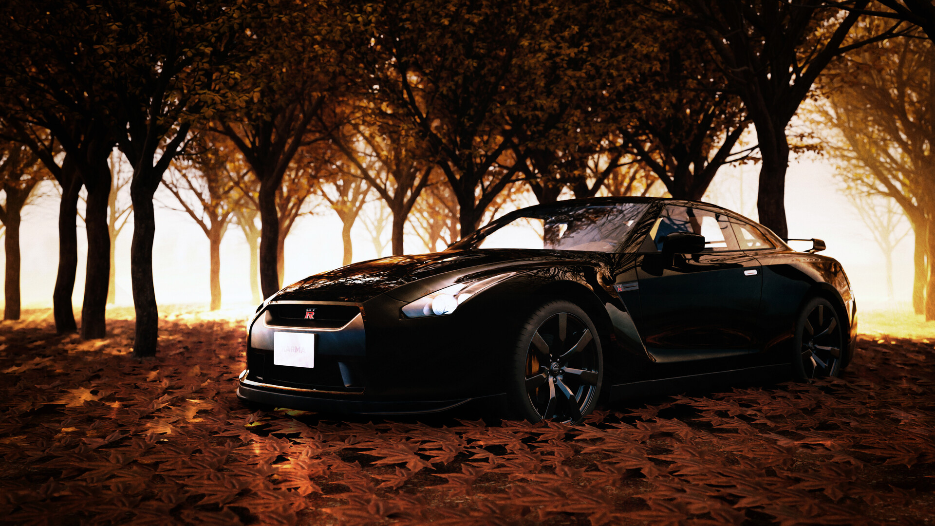ArtStation - Nissan GTR R35 in jungle simple blender render with leaf ...