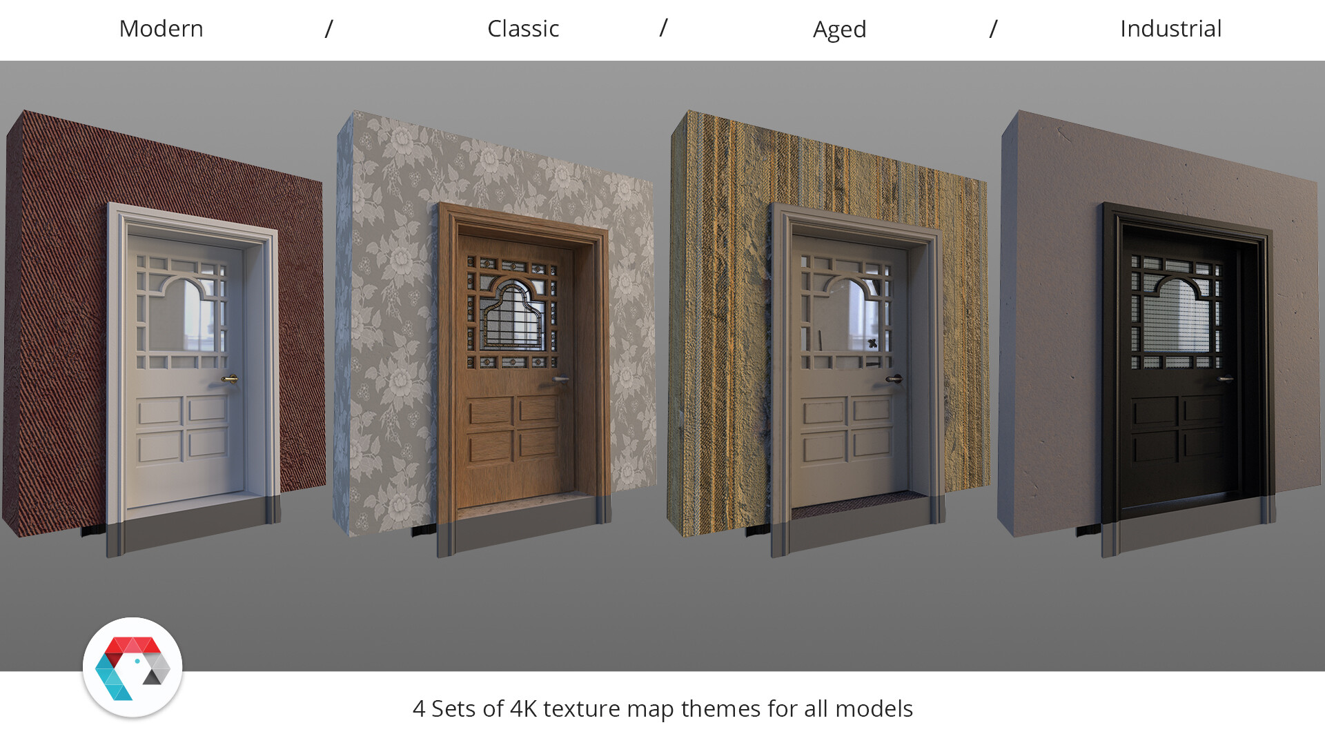 Polly Creative - Gallery/Exhibition Doors Asset Pack