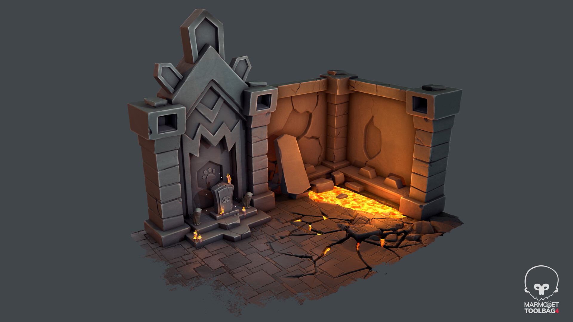 ArtStation - Fantastic Stylized Cat Dungeon