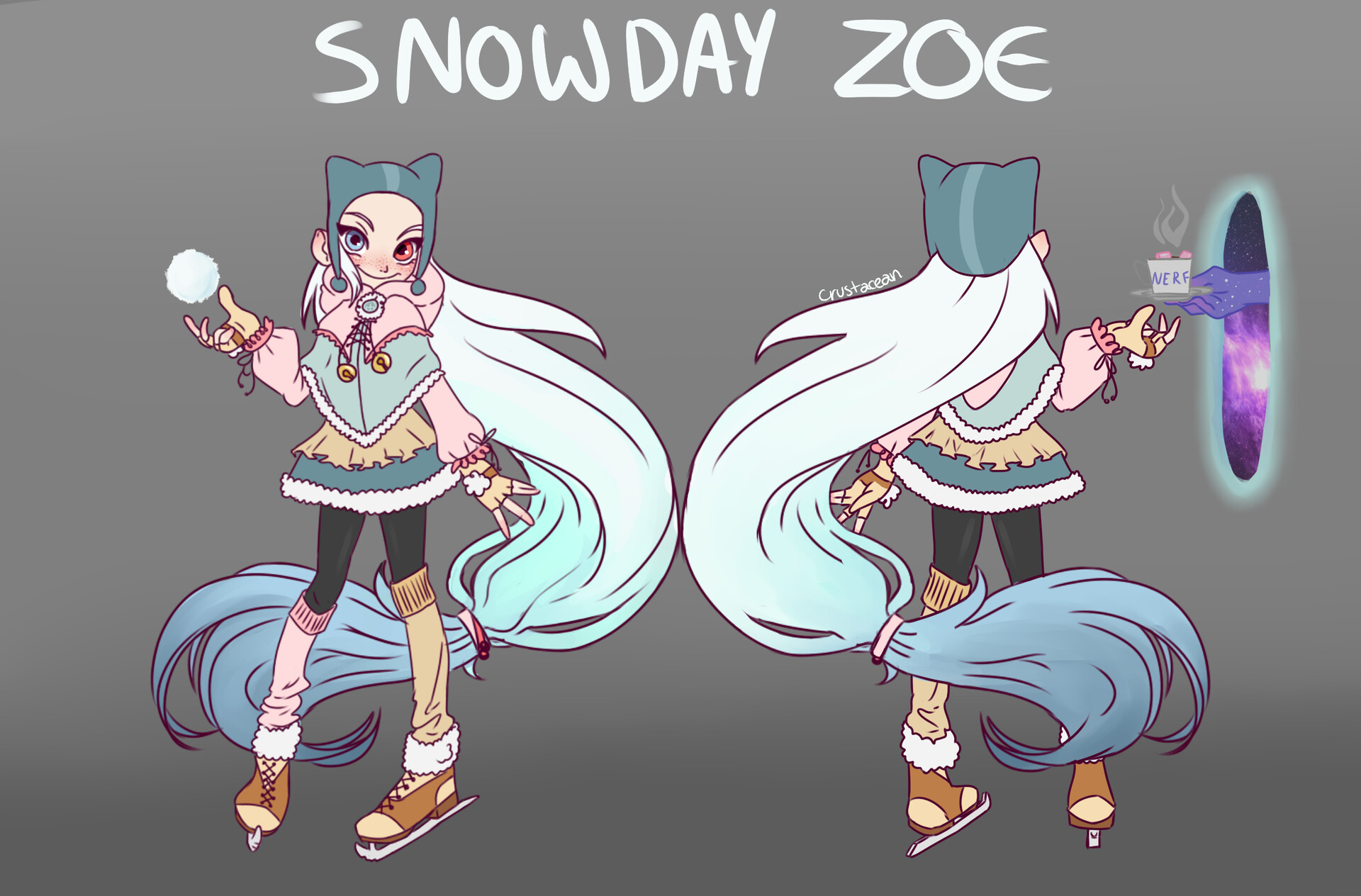 ArtStation - Snow Day Zoe skin concept