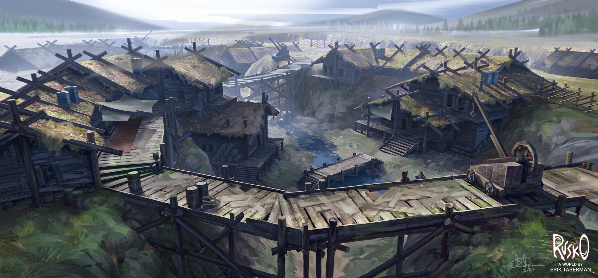 ArtStation - Town in the Plains