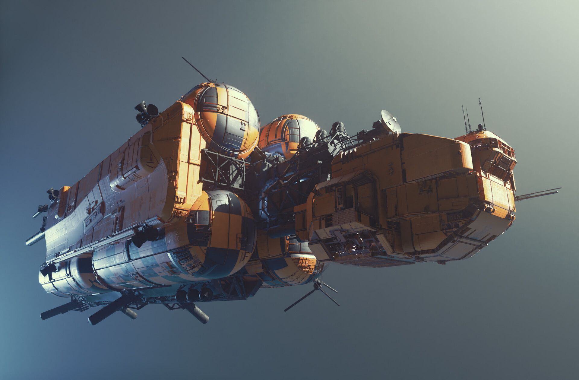 Stanislav Verbitsky - Ship/space concept sketches -- July