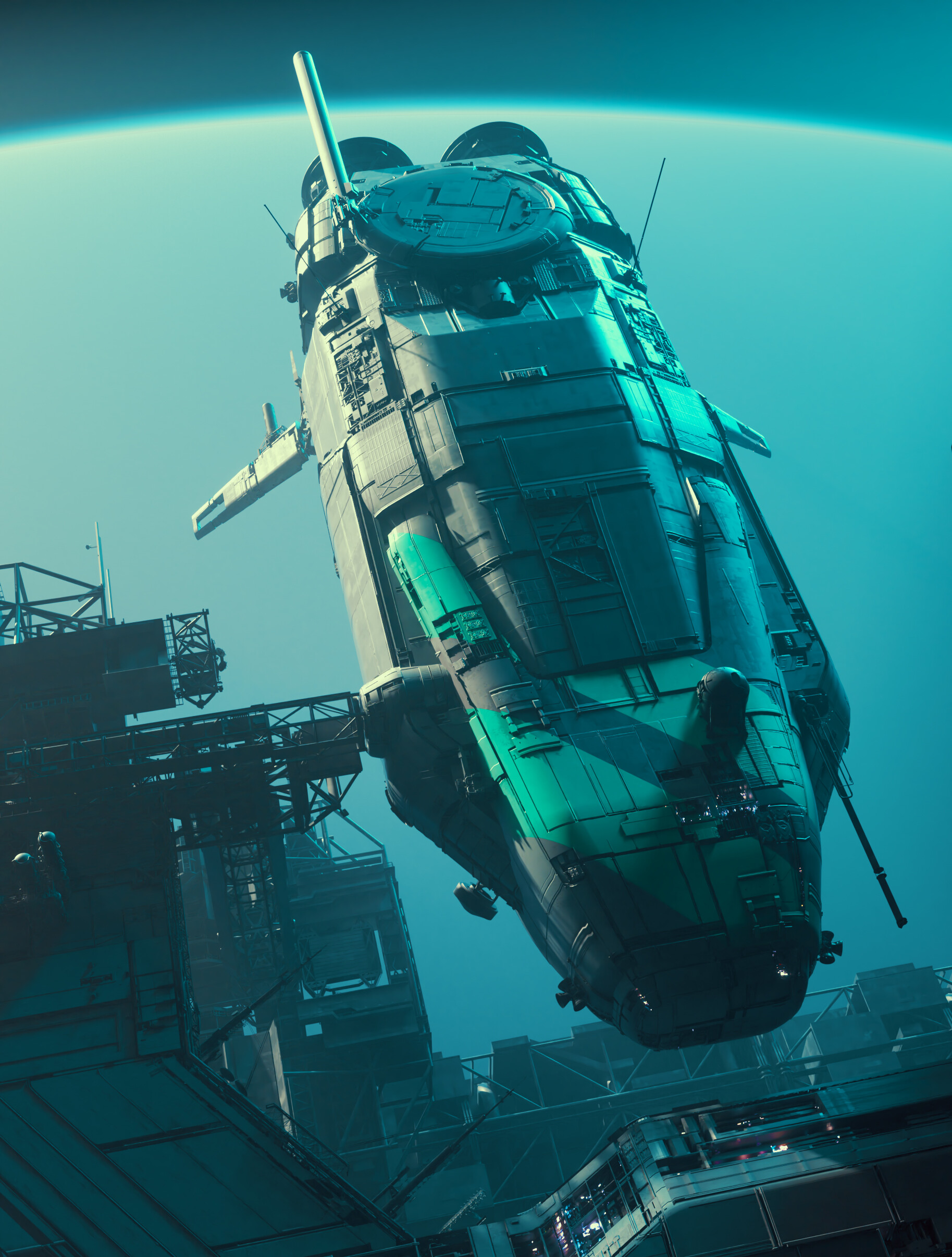 Stanislav Verbitsky - Ship/space concept sketches -- July