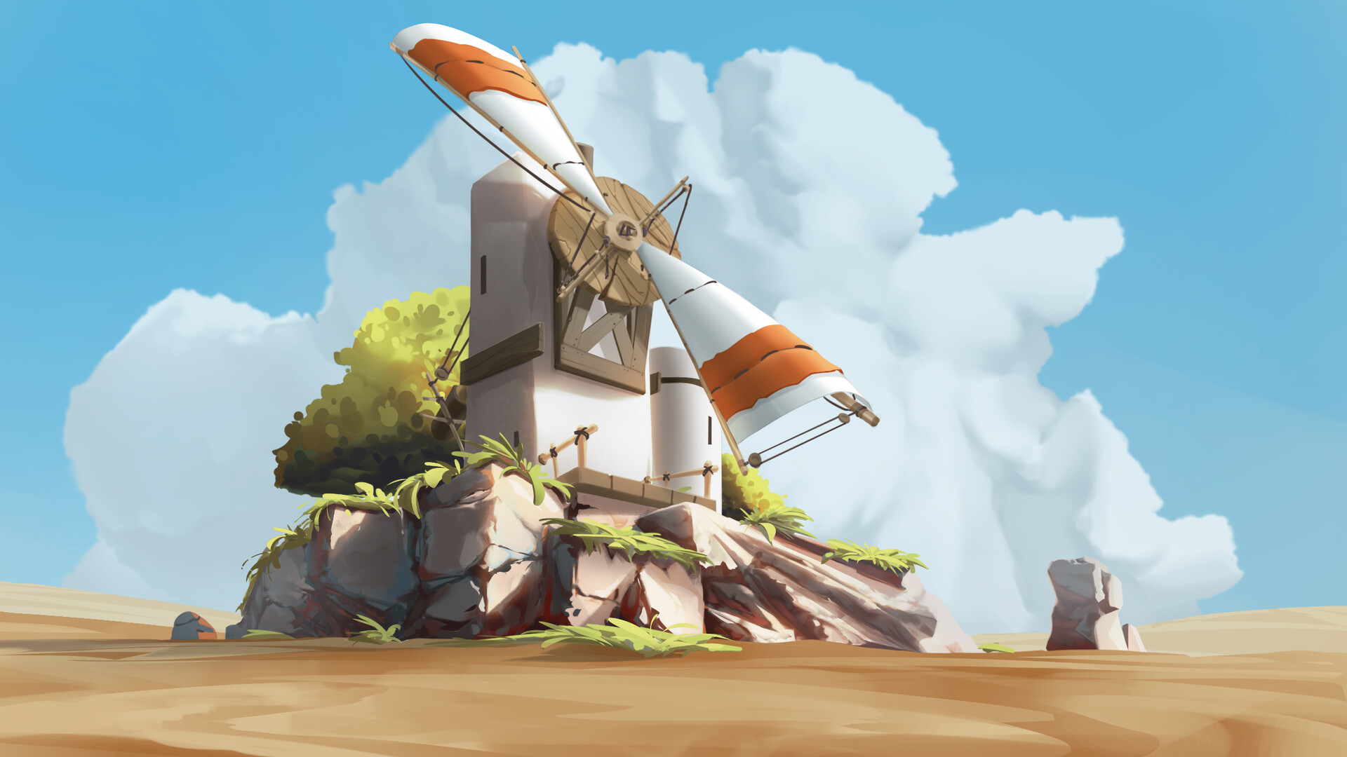 ArtStation - Fantasy Windmill