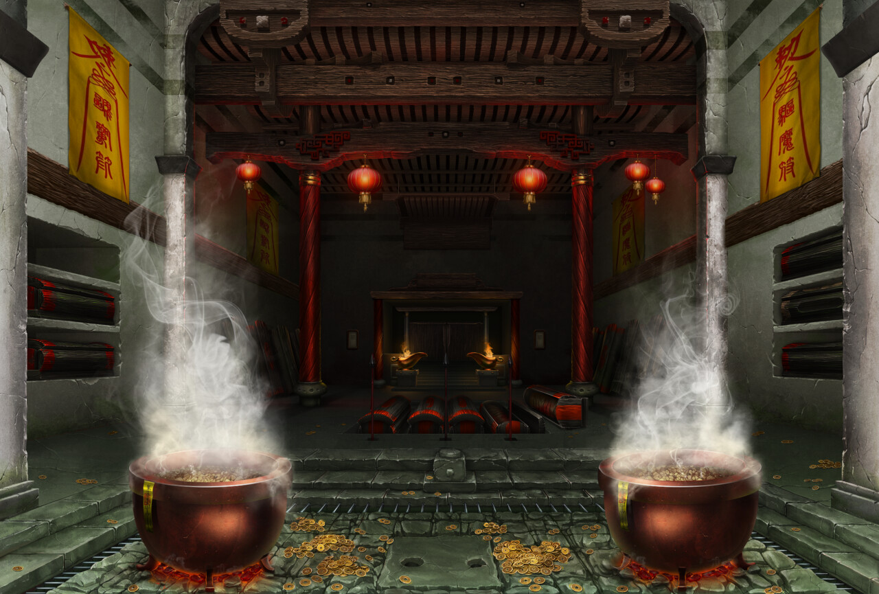 ArtStation - Chinese themed slot game background