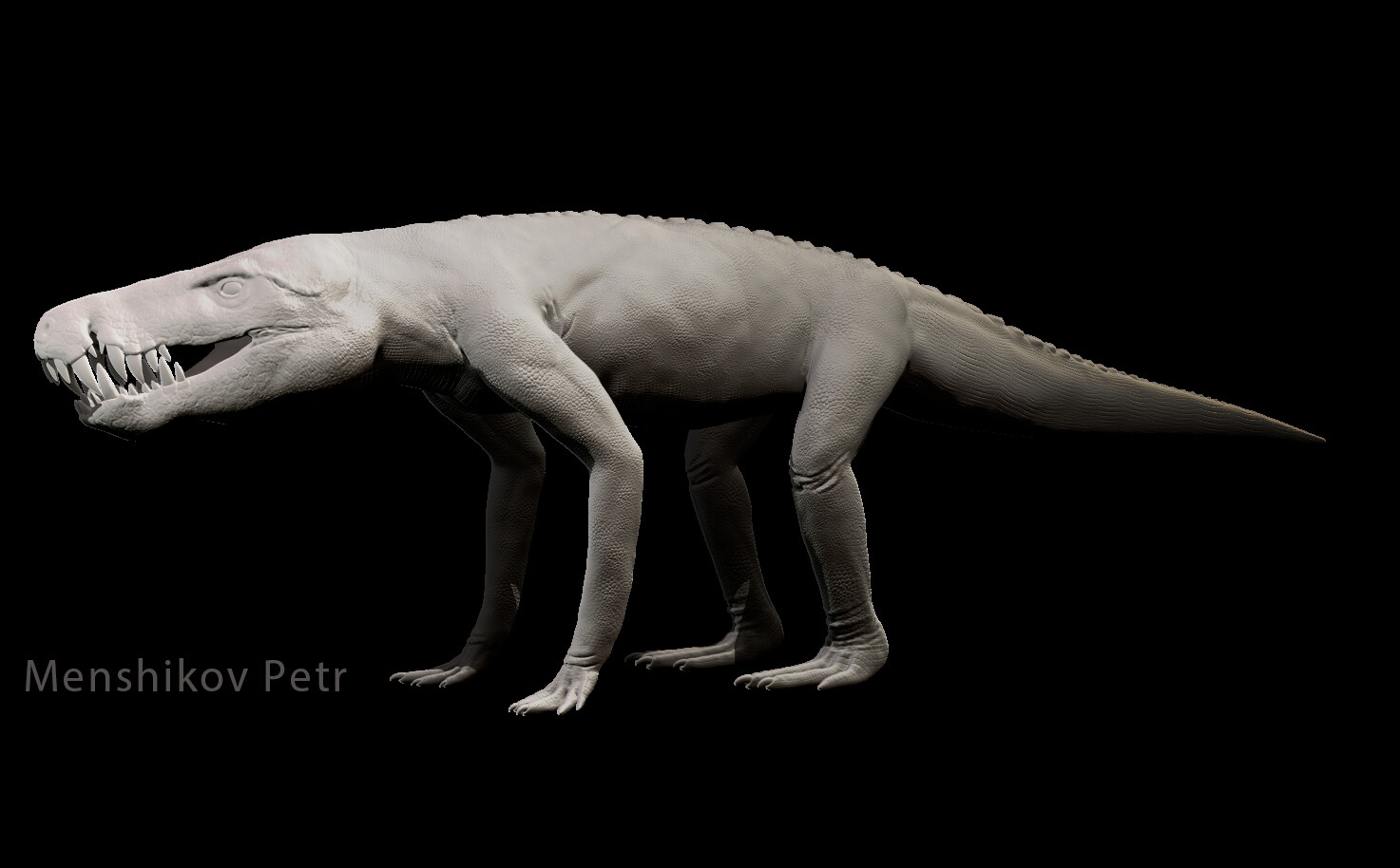 ArtStation - 3d model of Baurusuchus albertoi