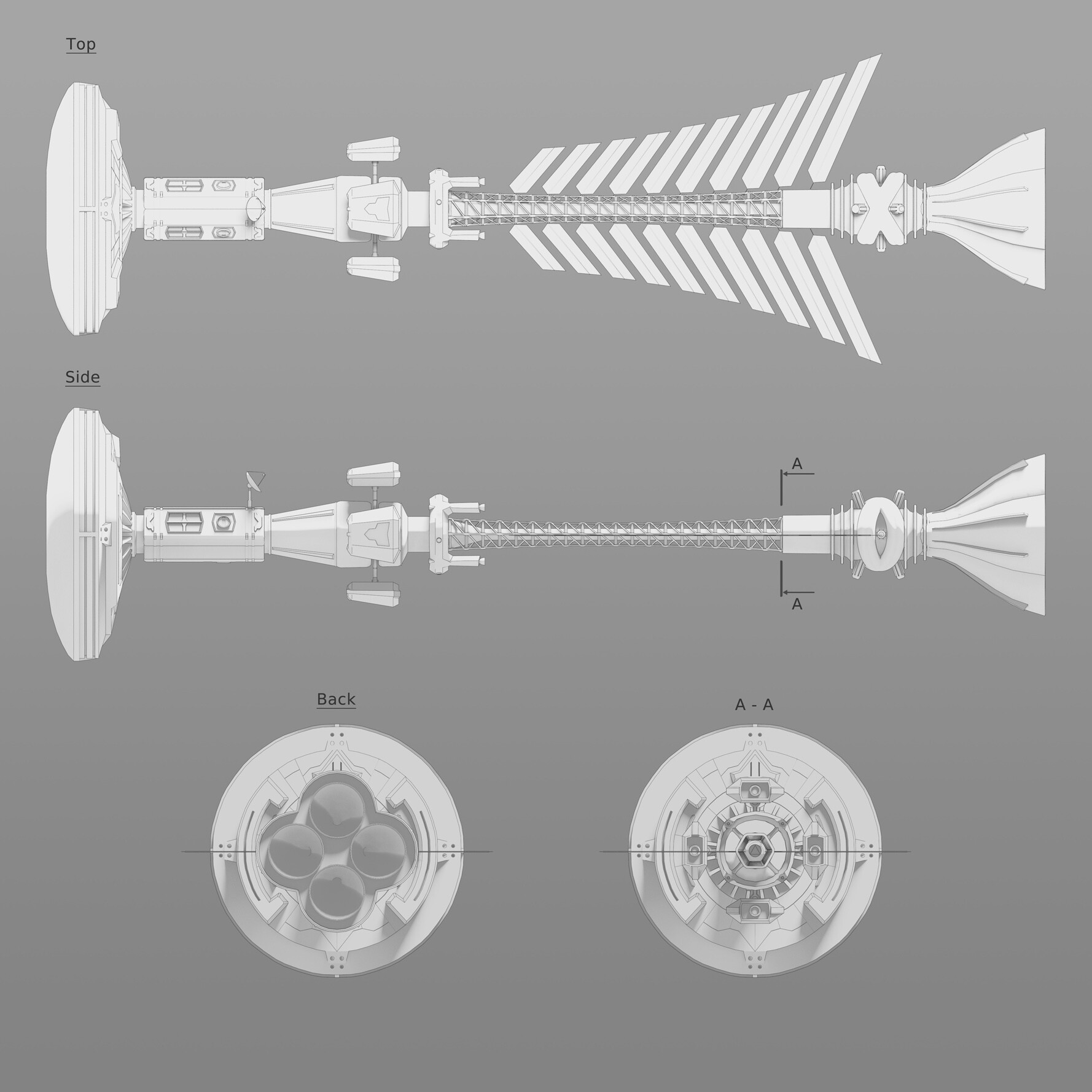 Heavy interplanetary freighter approaching Titan, Saturn. (OC ...