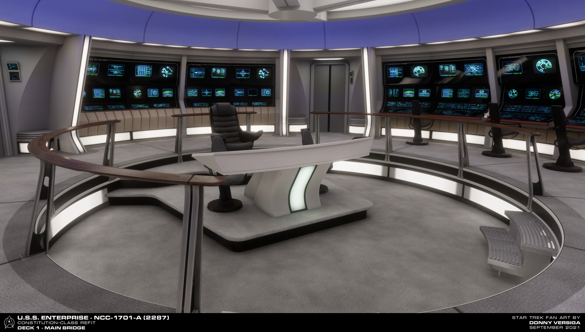 Donny Versiga - U.S.S. Enterprise NCC-1701-A Main Bridge -- Star Trek V ...
