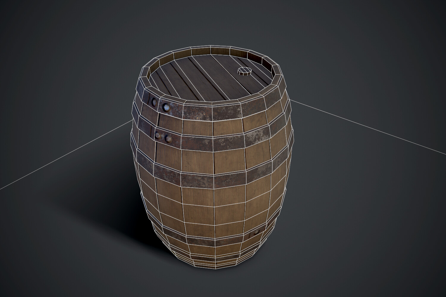 John Wild - LowPoly Wooden Barrel