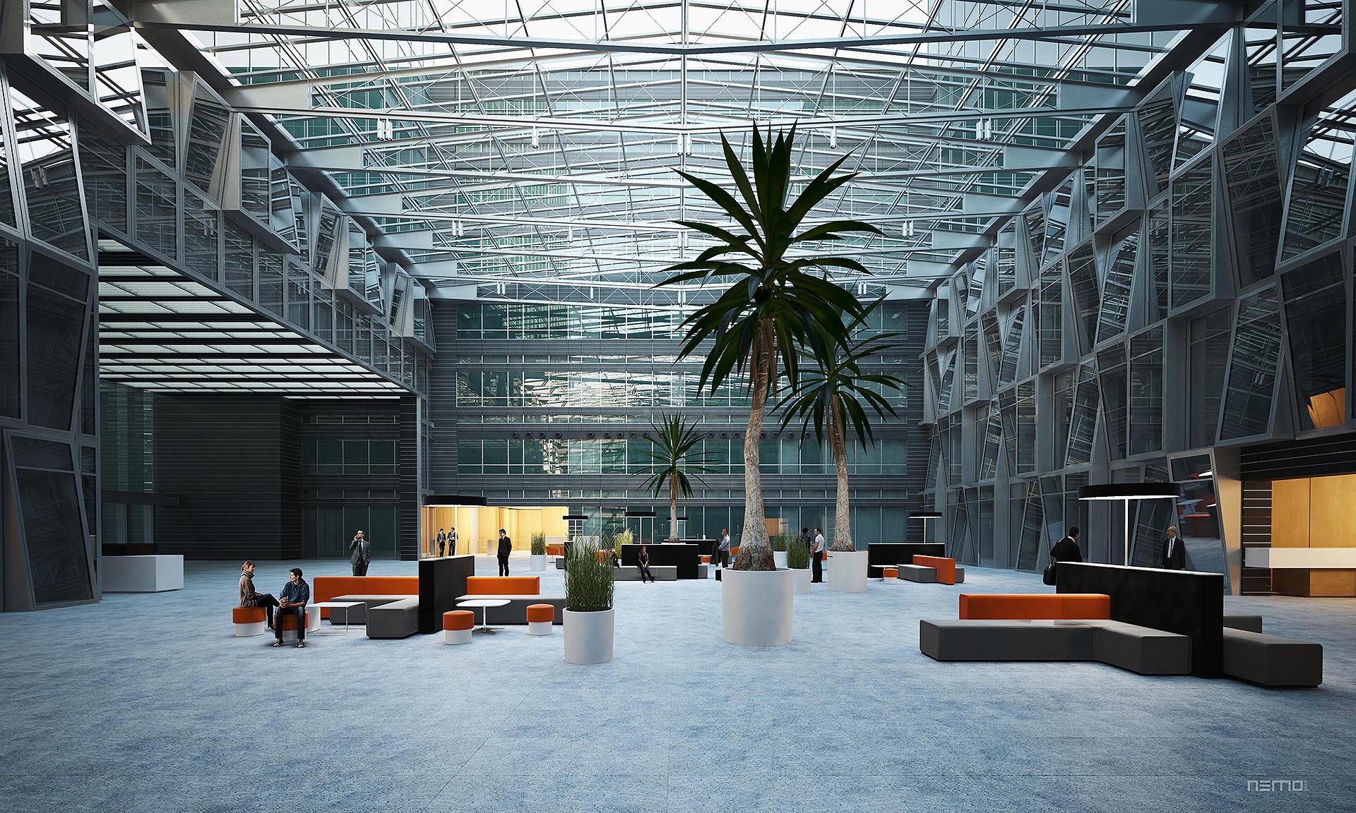 ArtStation - Steel and Glass Hall