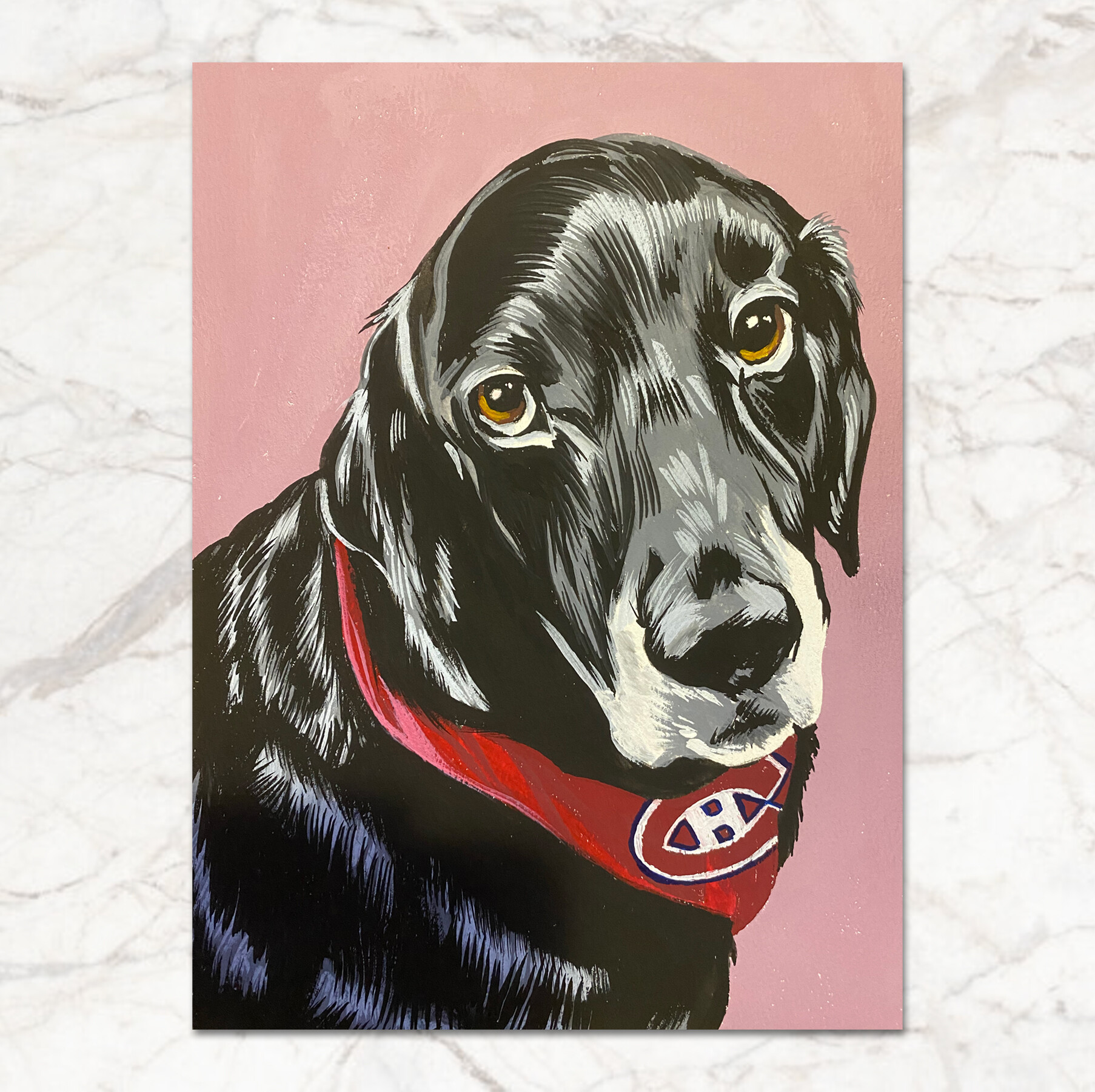 ArtStation - Dog Portrait 04 - Gouache