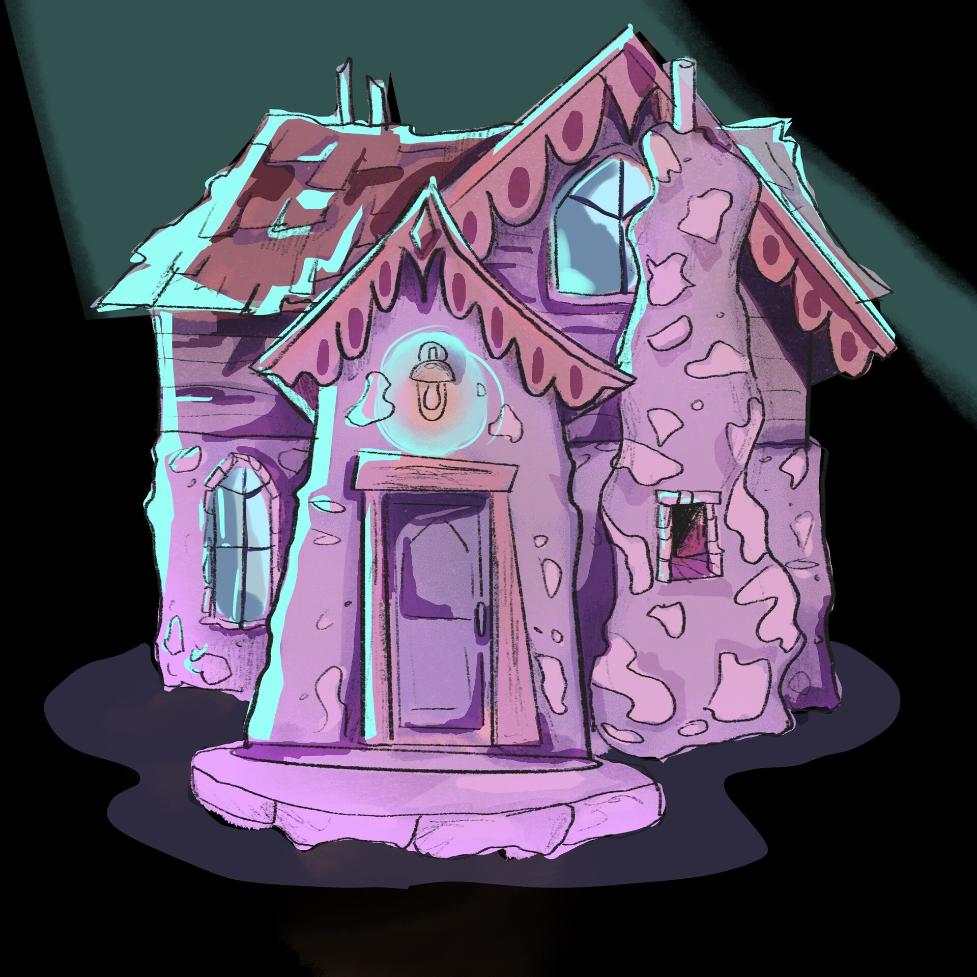 ArtStation - Spooky cottage