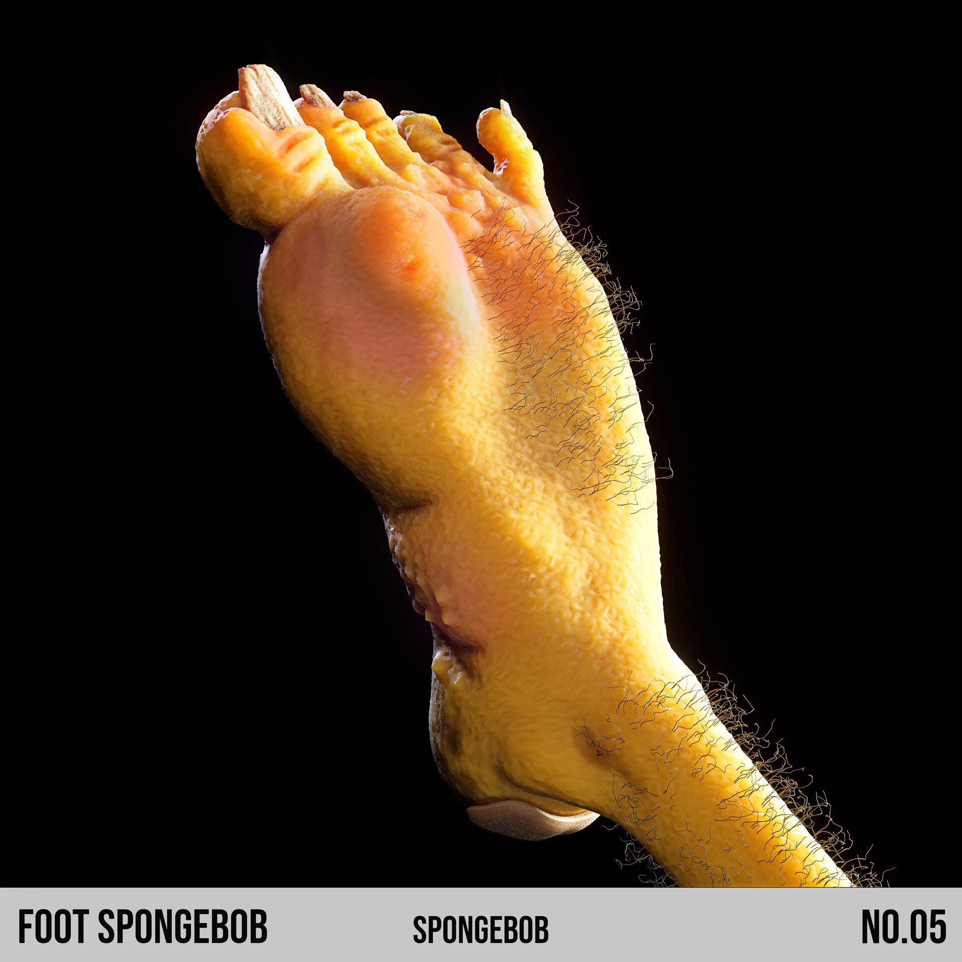 how to draw spongebobs feet