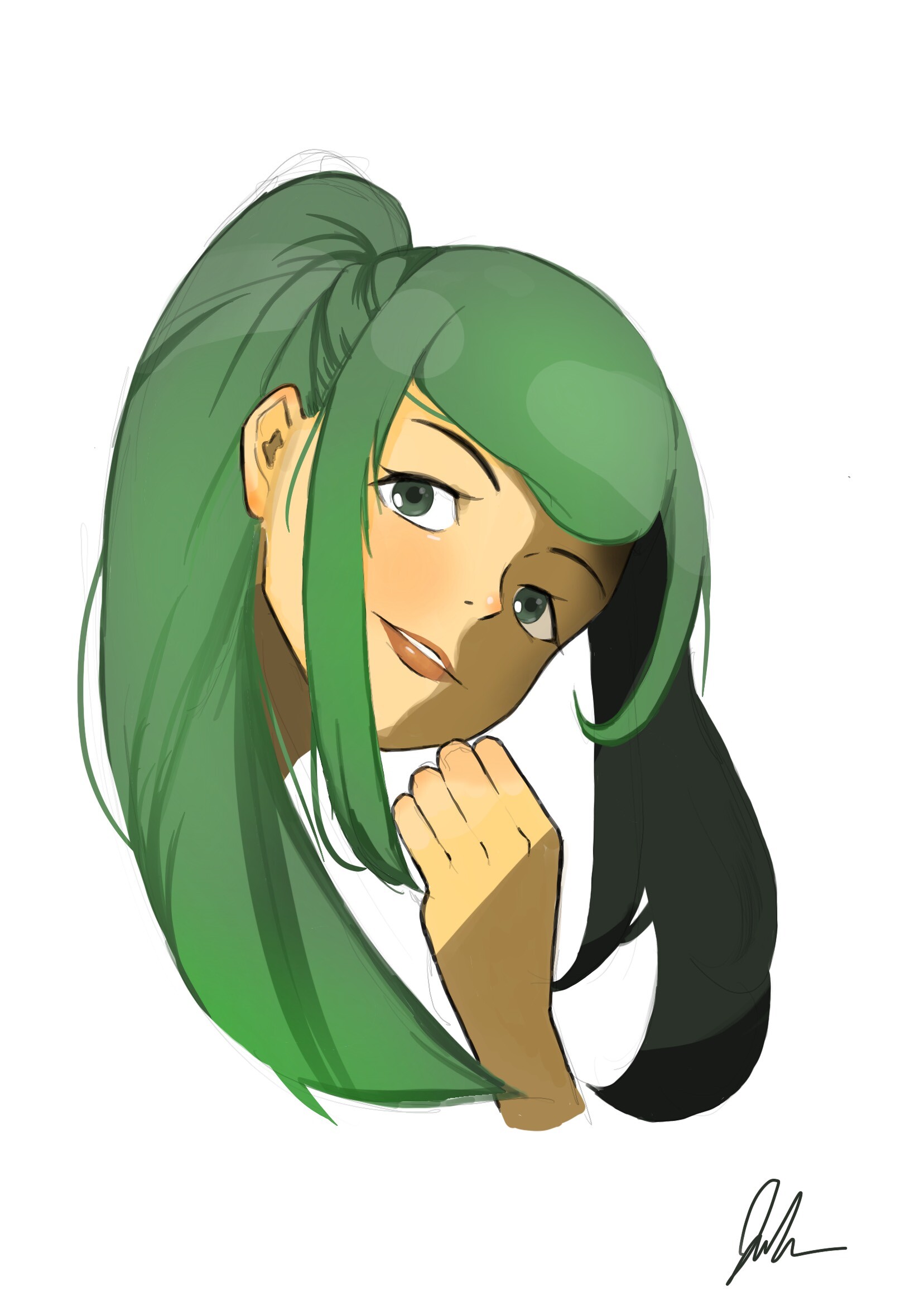 ArtStation - Green Pigtails