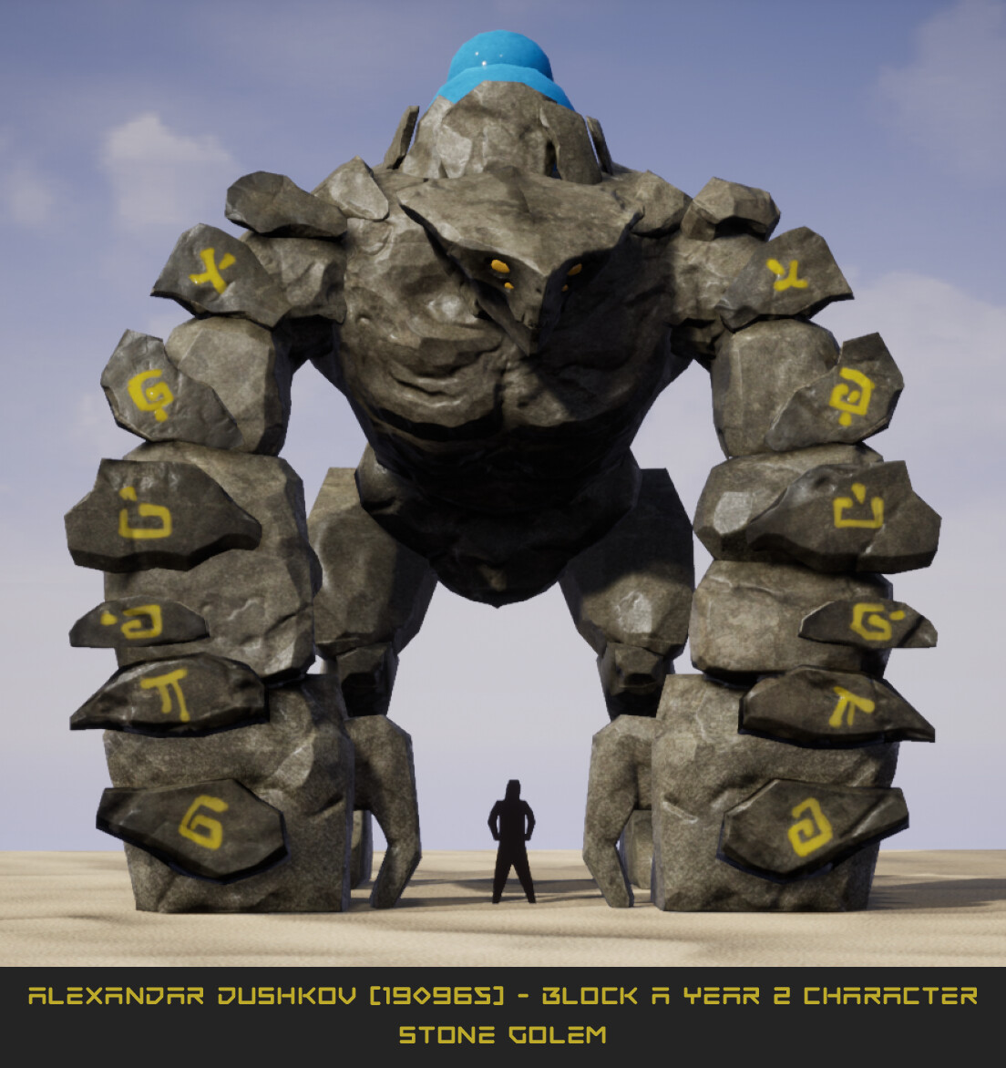 Alexandar Dushkov - [3D] Rock Golem 3D Character