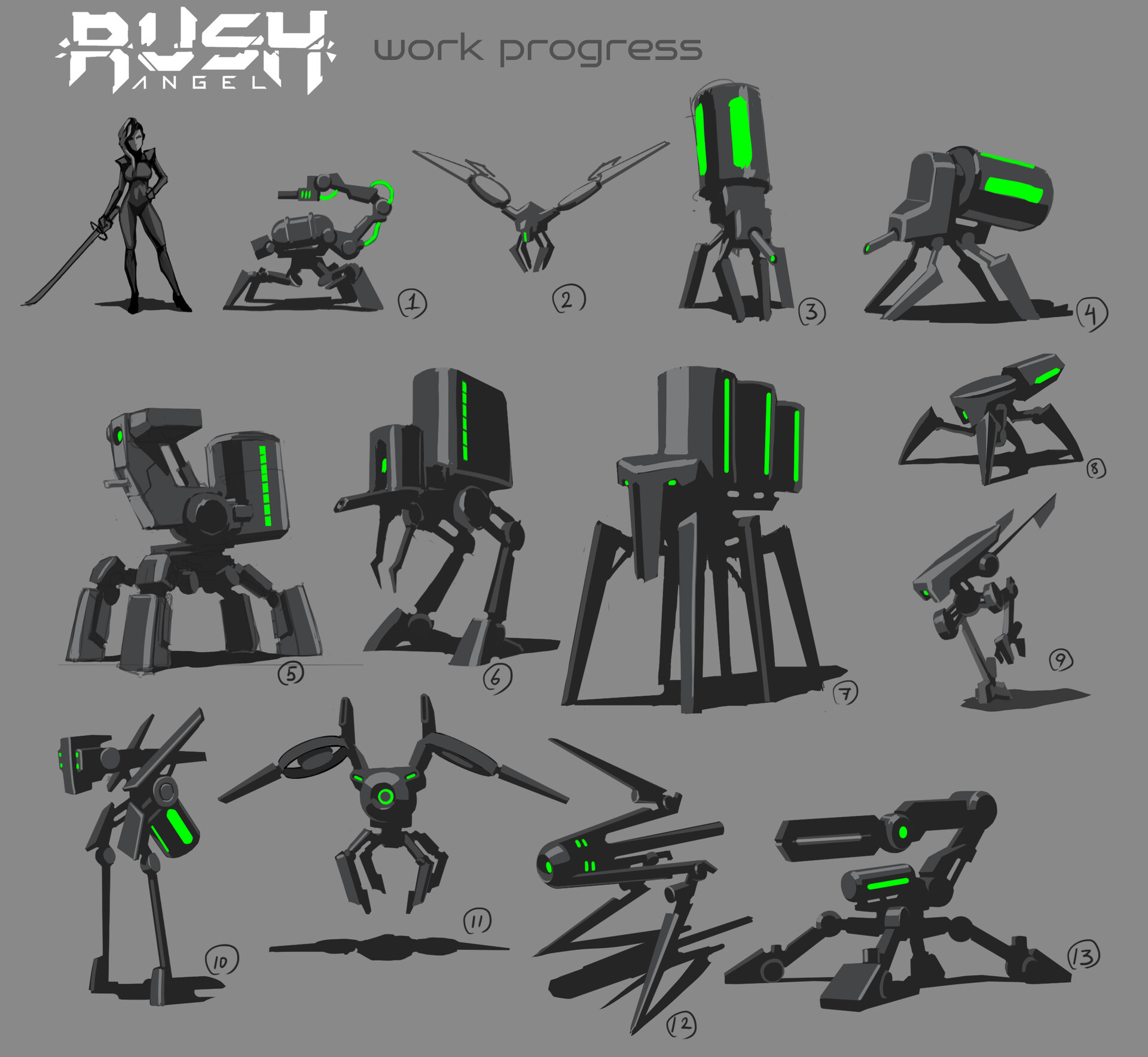 ArtStation - Mech artwork progress