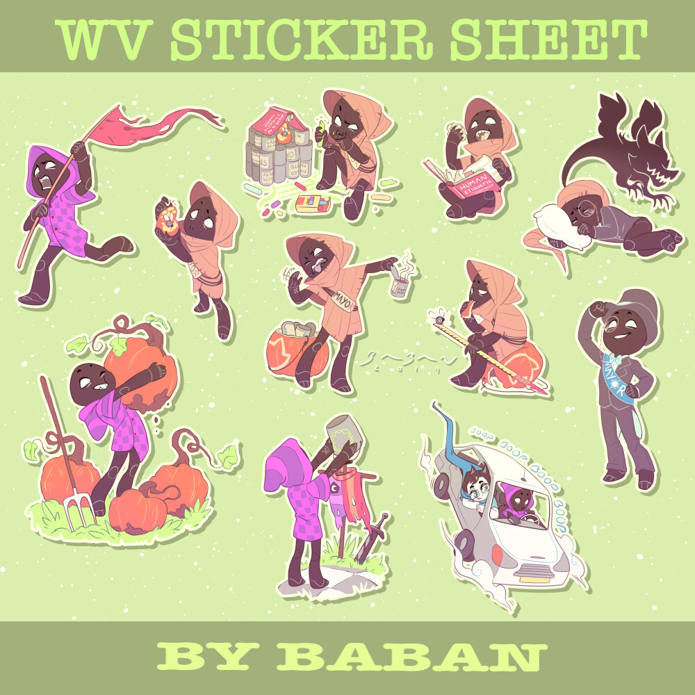 ArtStation - WV stickers style experiments