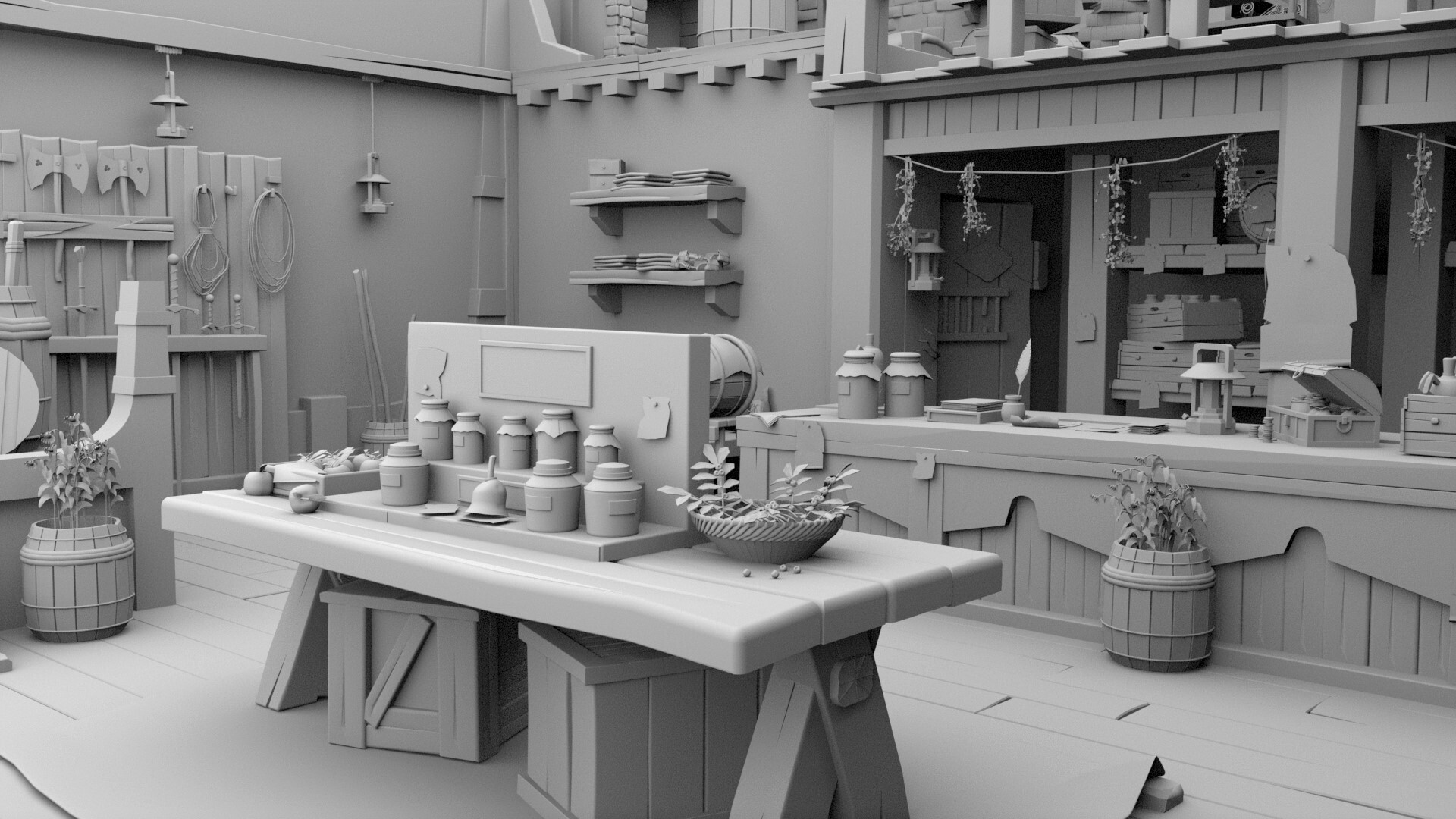 Ariane Vidal - Medieval Fantasy - Adventurer corner shop