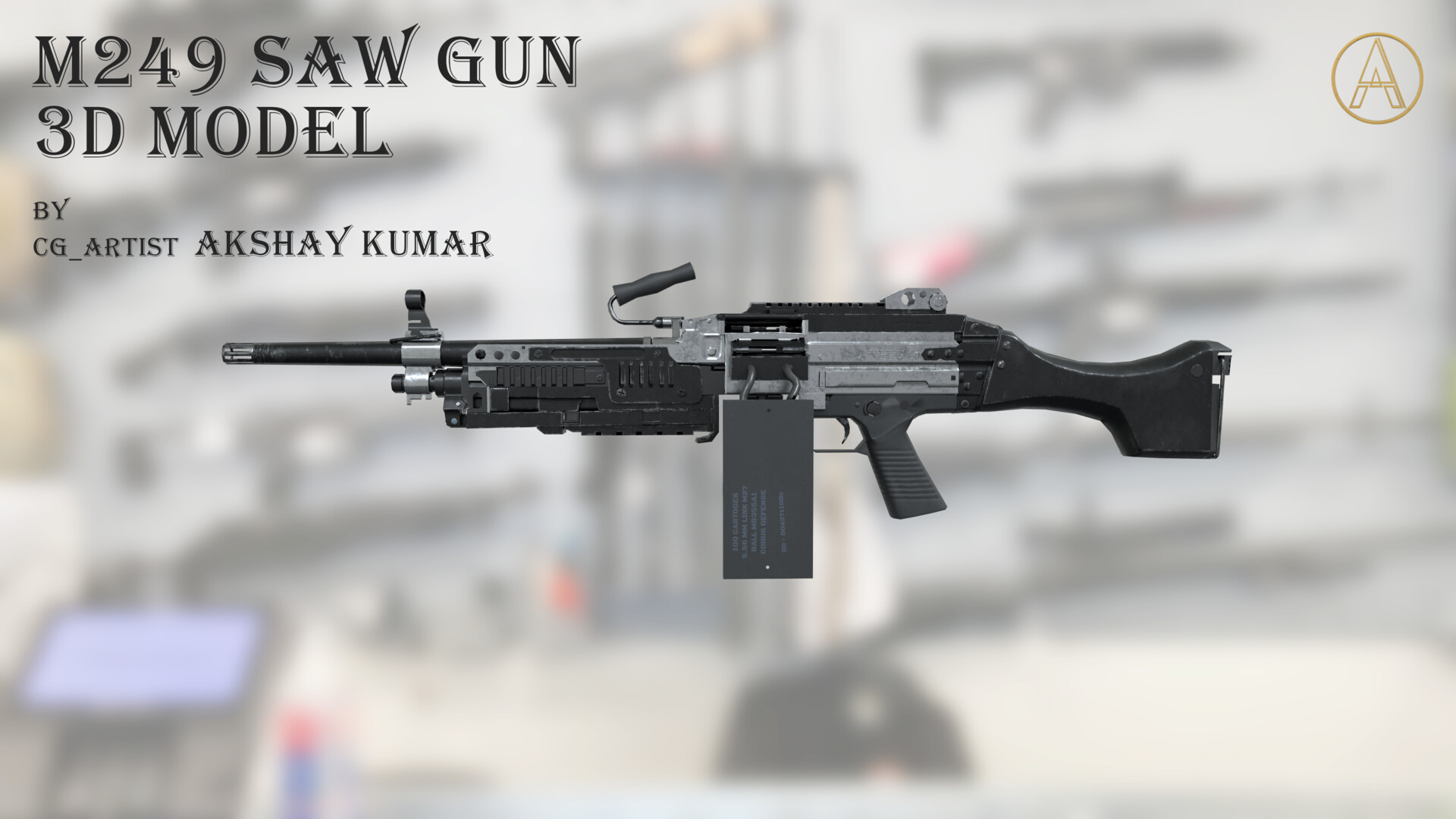 ArtStation - M249 SAW Light Machine Gun