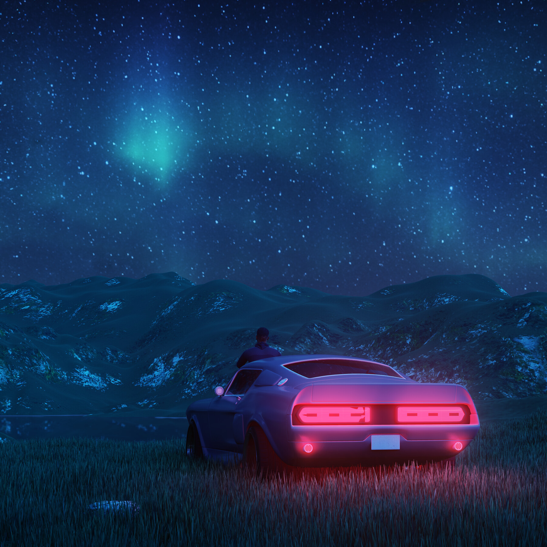 ArtStation - Night Skies - Album Cover for Dee Miinor