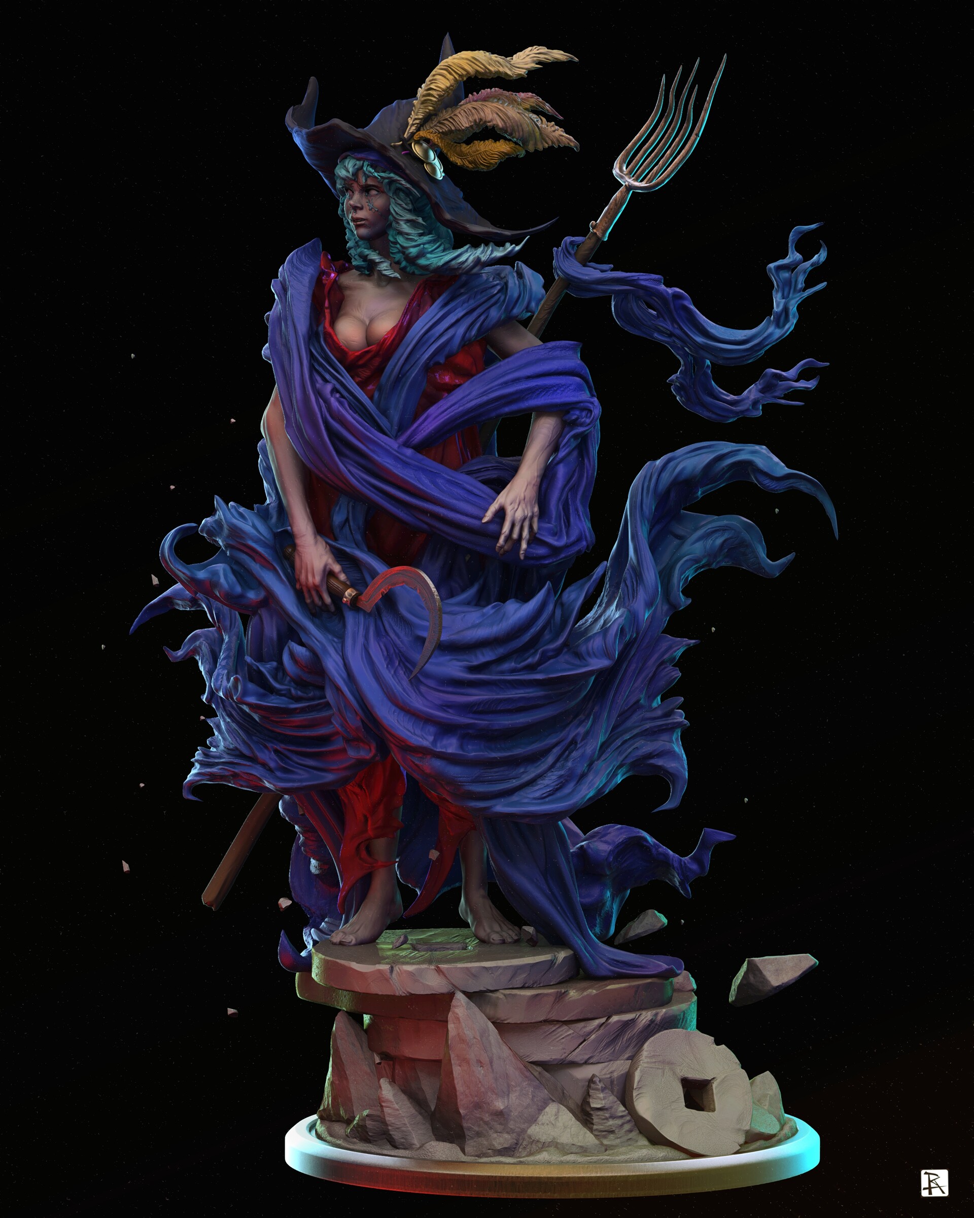 Béres Rudolf Artist - Witch-The harvester