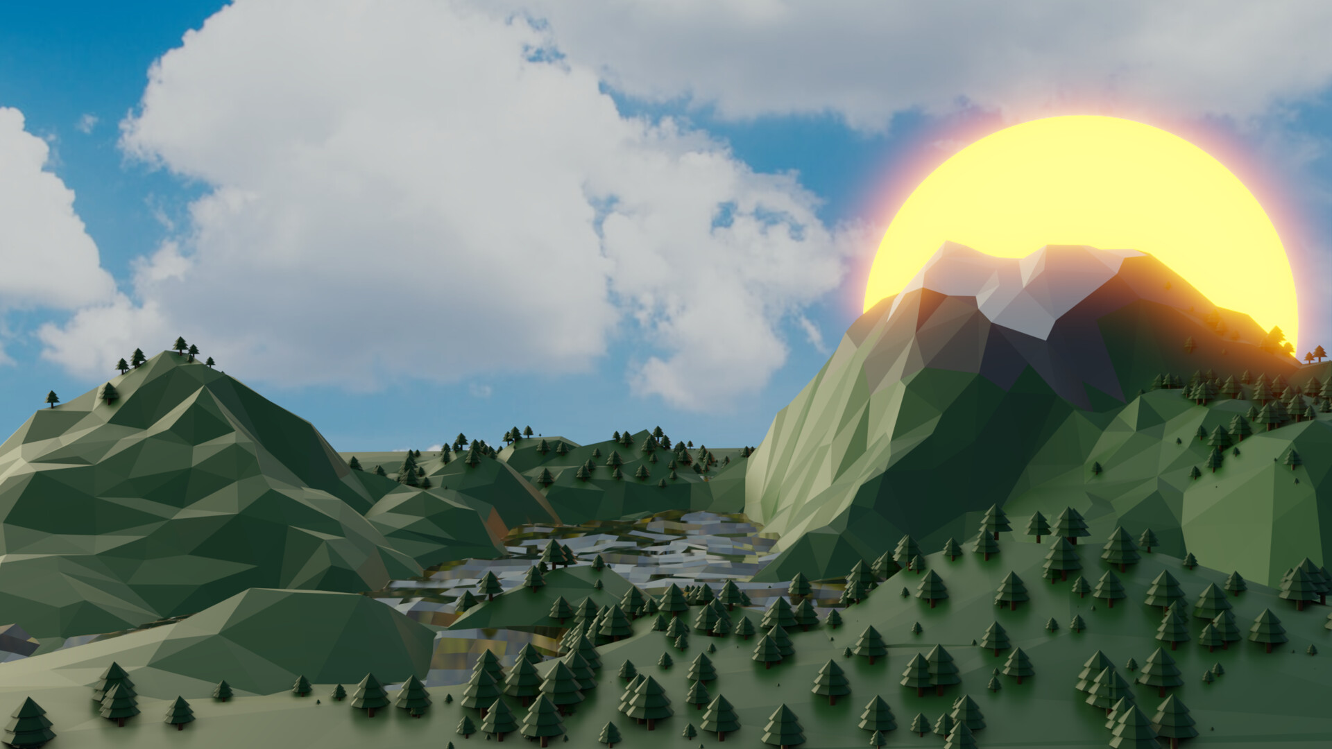 ArtStation - LowPoly Landscape