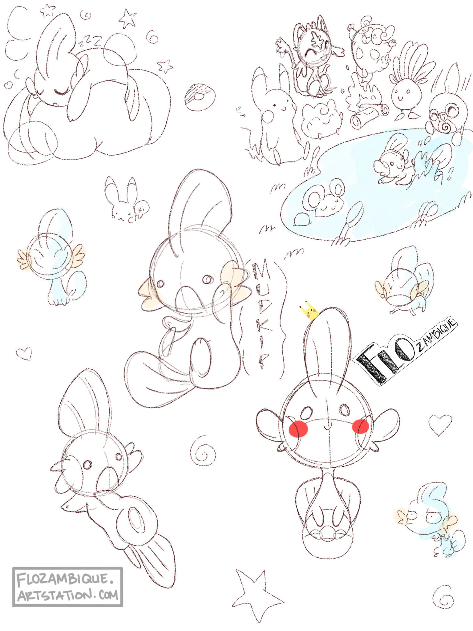 mudkip coloring page