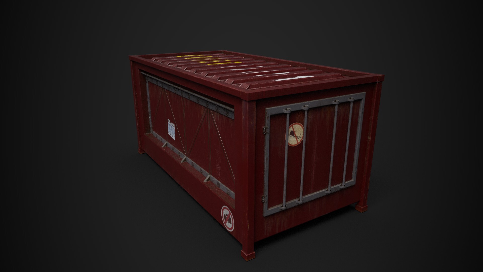 ArtStation - Metal box Low-poly 3D model