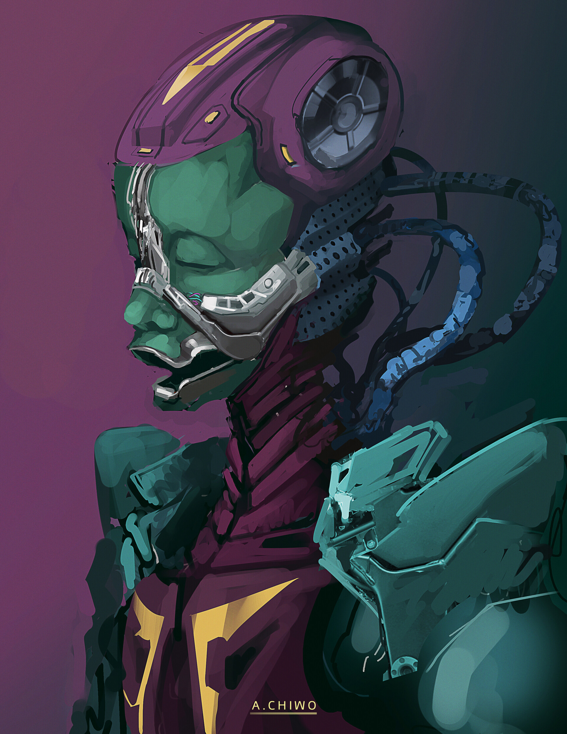 ArtStation - Metal lips android (with process)