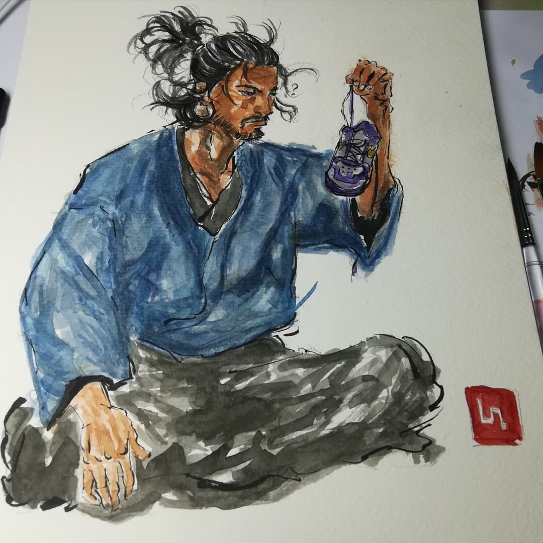 ArtStation - did vagabond copy illustration of Inoue sensei's these days