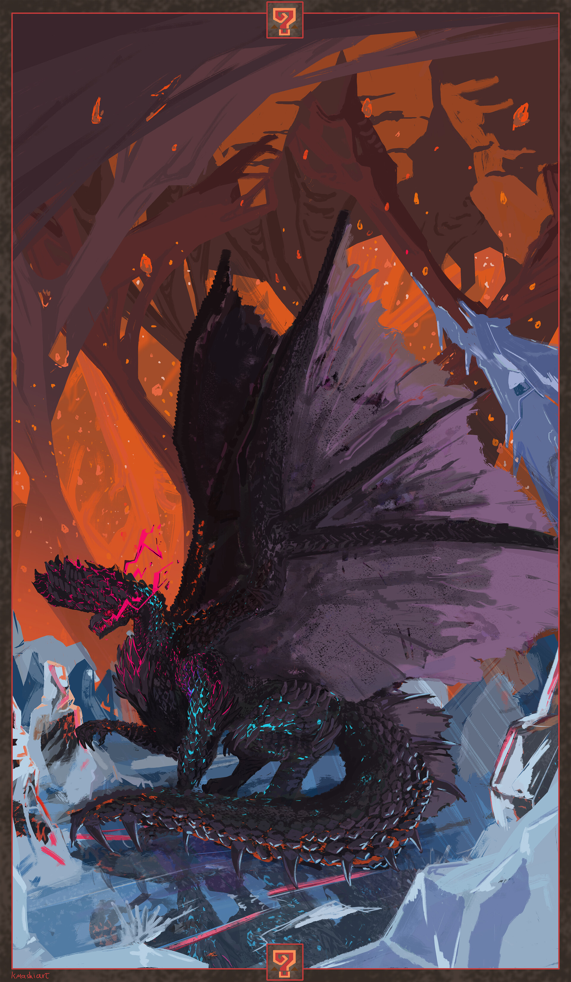 ArtStation - Blazing Black Dragon