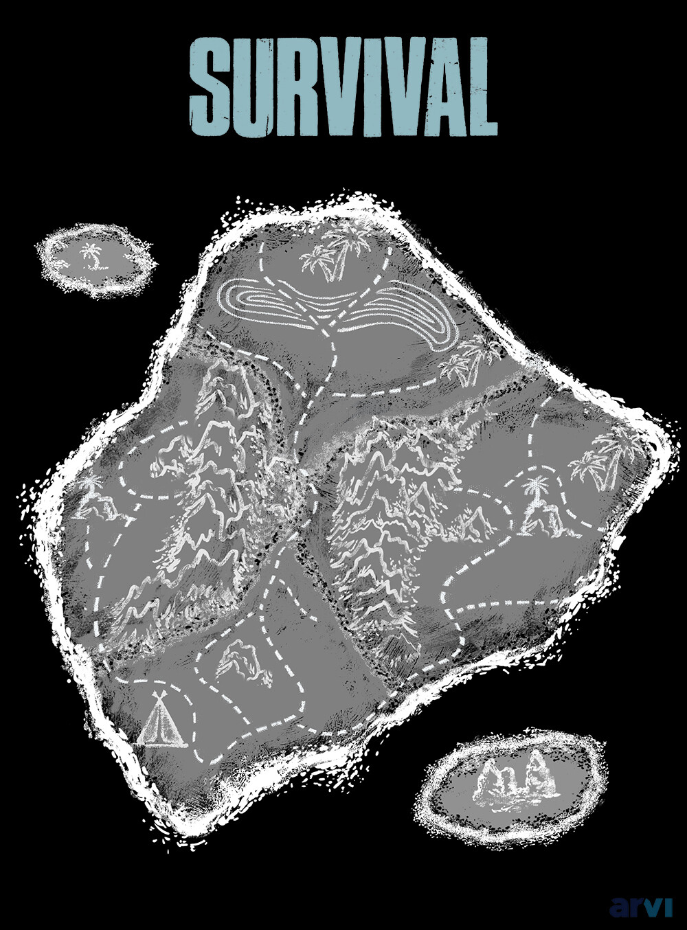 ArtStation - SURVIVAL VR game map