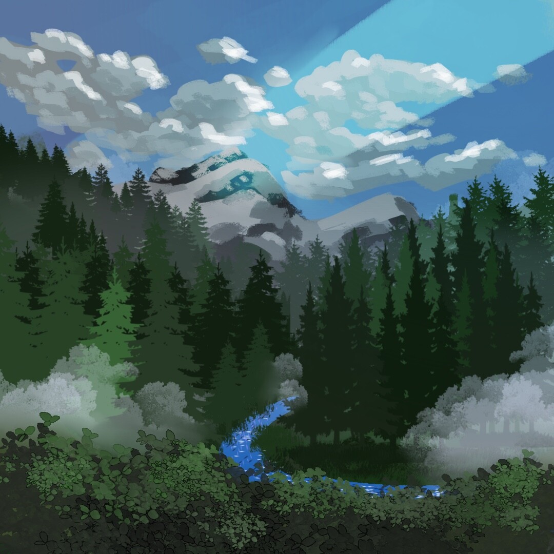 ArtStation - Forest drawing